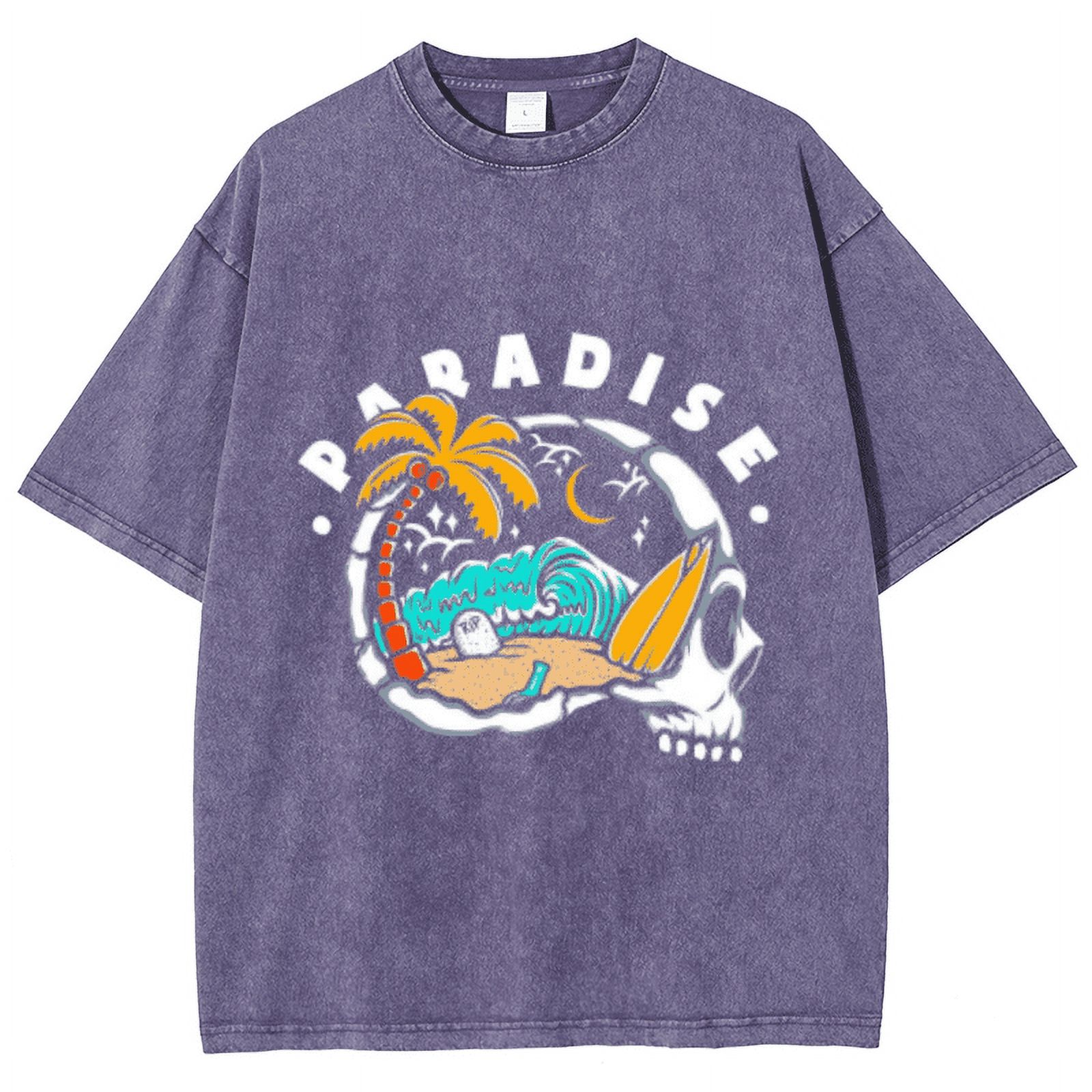 CustomMagic Never Give Up Fool Unisex Oversized Print Vintage Wash ...