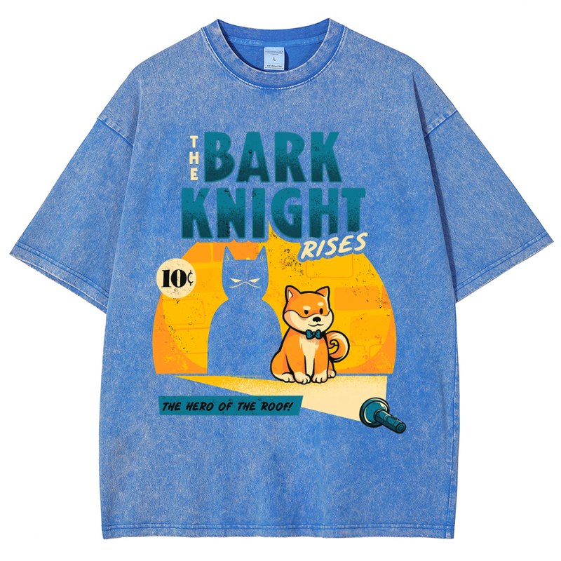 CustomMagic The Bark Knight - Cute Geek Shiba Inu Dog Unisex Vintage ...