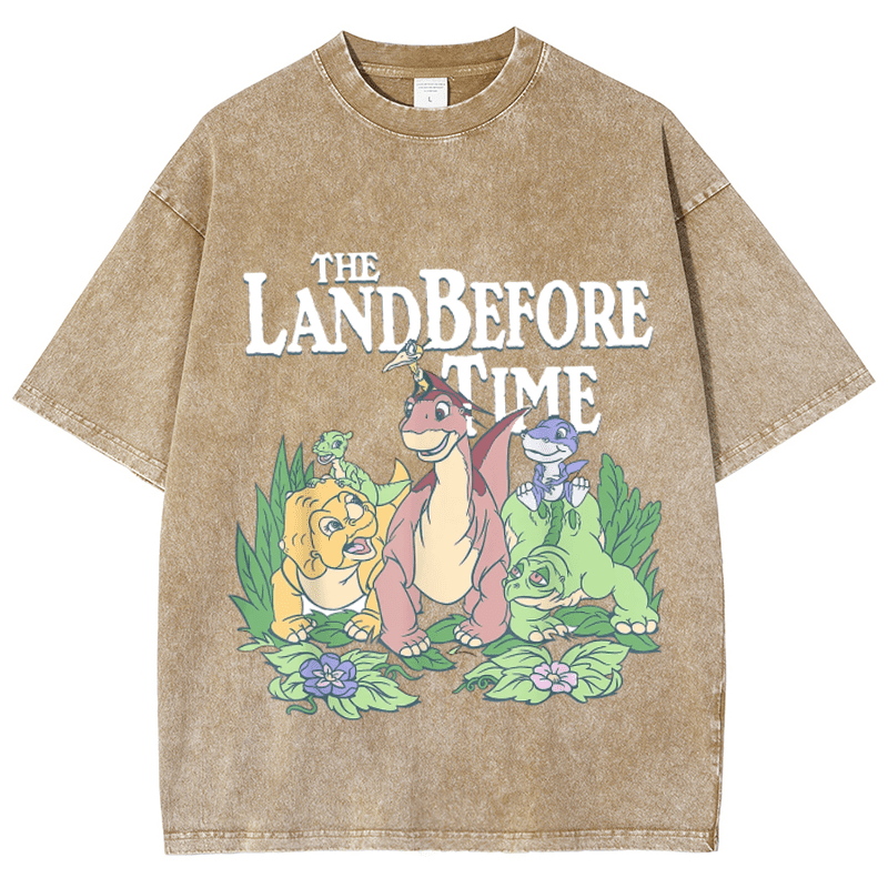 CustomMagic The Land Before Time Unisex Oversized Print Vintage Wash ...