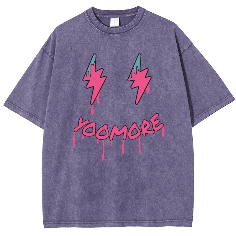 CustomMagic Yoomore Simple Washed T-shirt Harajuku Shirt Casual Summer ...