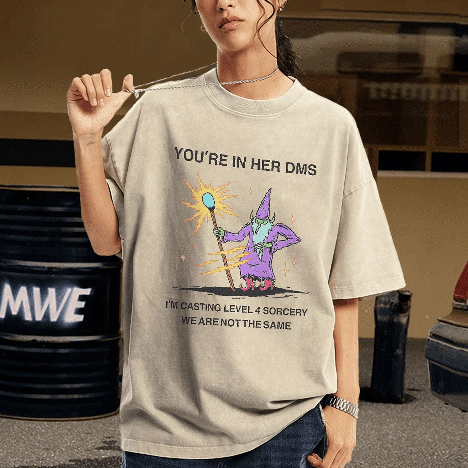 CustomMagic You're In Her Dms Magician Unisex Vintage Wash Print Denim ...