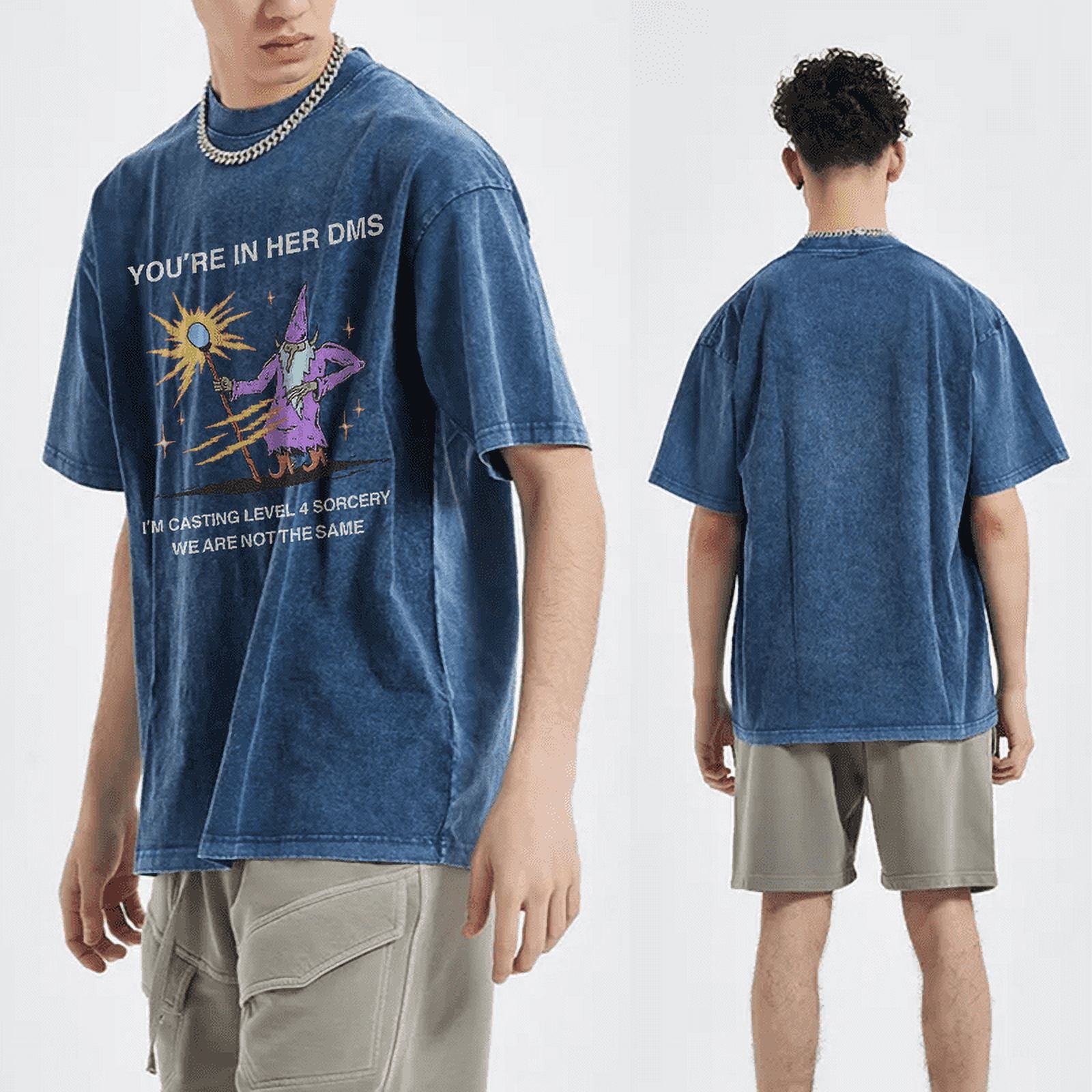 CustomMagic You're In Her Dms Magician Unisex Vintage Wash Print Denim ...