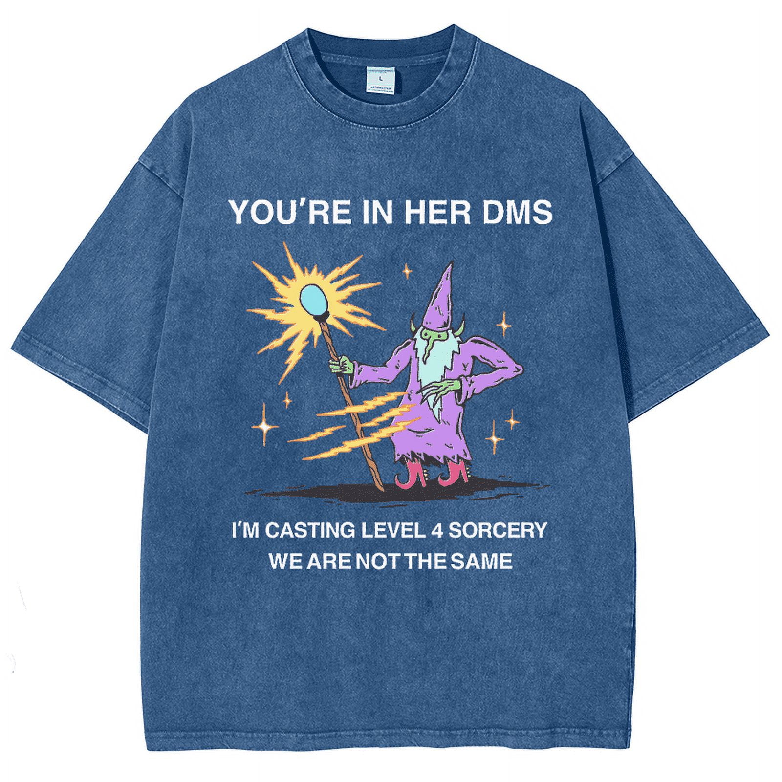 CustomMagic You're In Her Dms Magician Unisex Vintage Wash Print Denim ...