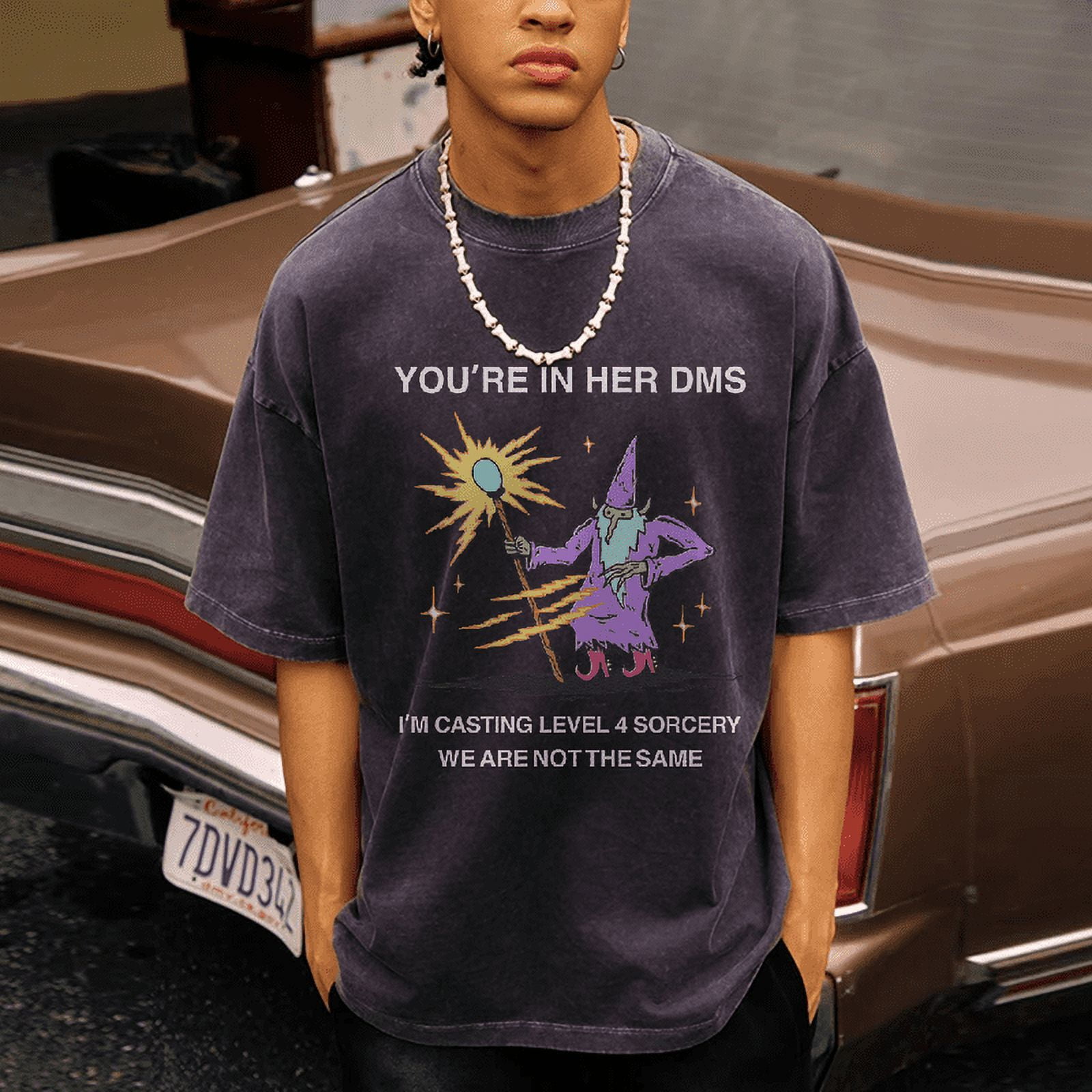 CustomMagic You're In Her Dms Magician Unisex Vintage Wash Print Denim ...