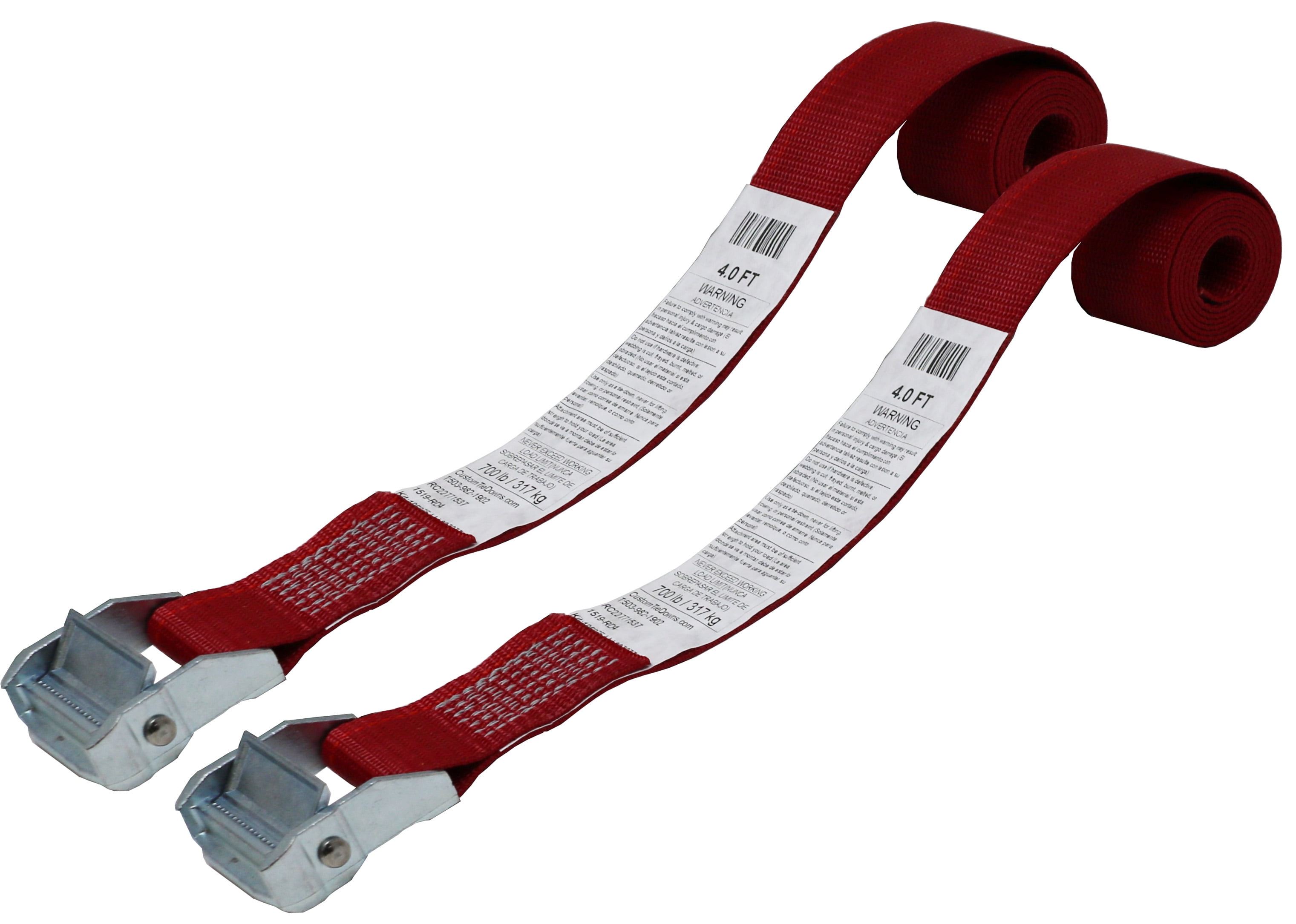 CustomTieDowns 2 Pack, 2 Inch x 4 Foot Cinch Strap Endless Loop Tie ...