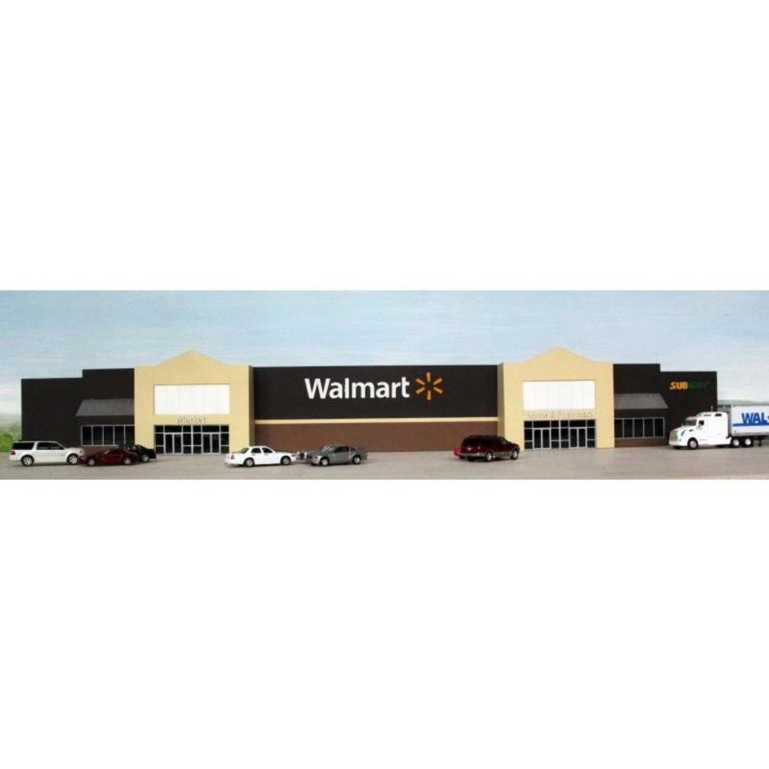 Customcuts by Summit Walmart® Supercenter Backdrop Building Kit, HO Scale - Walmart.com