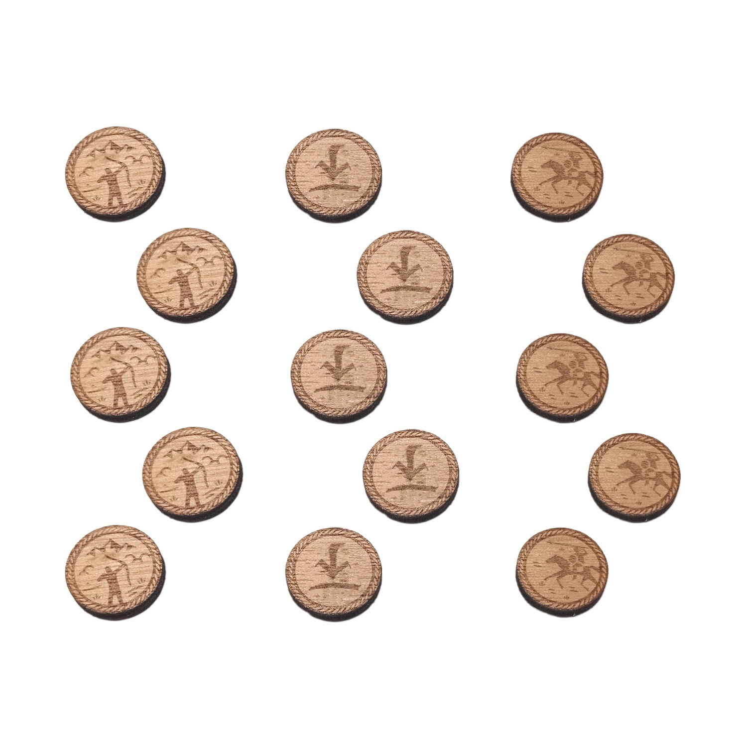 Customeeple Token Set Middle Earth - Oak Veneer New - Walmart.com