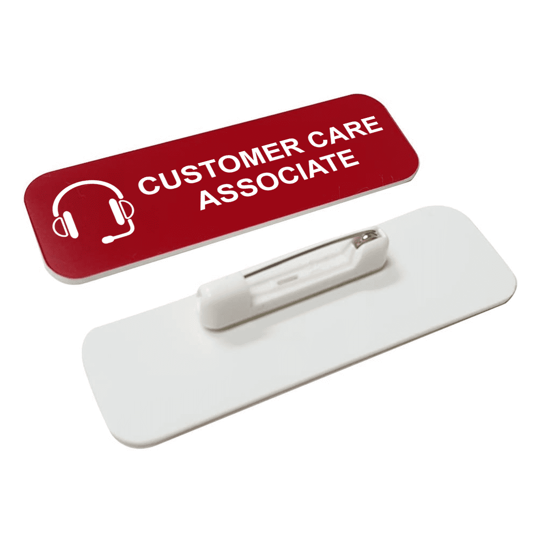 Customer Care Associate 1 x 3" Name Tag/Badge, Red, (3 Pack) - Walmart ...