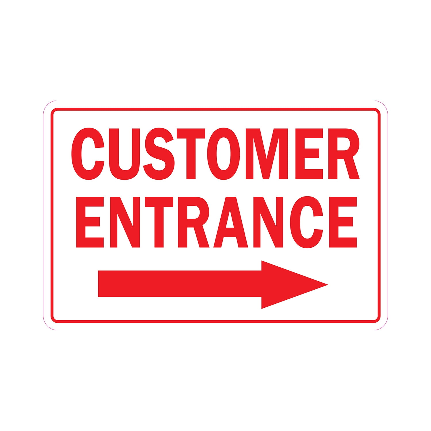 Customer Entrance Right Arrow novelty sticker | Indoor/Outdoor | Funny ...