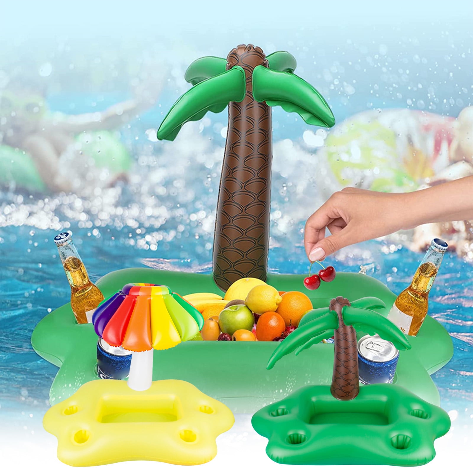 Customer Favorite,Inflatable Tree Ice Tray, 4-hole Cup, Small Umbrella ...
