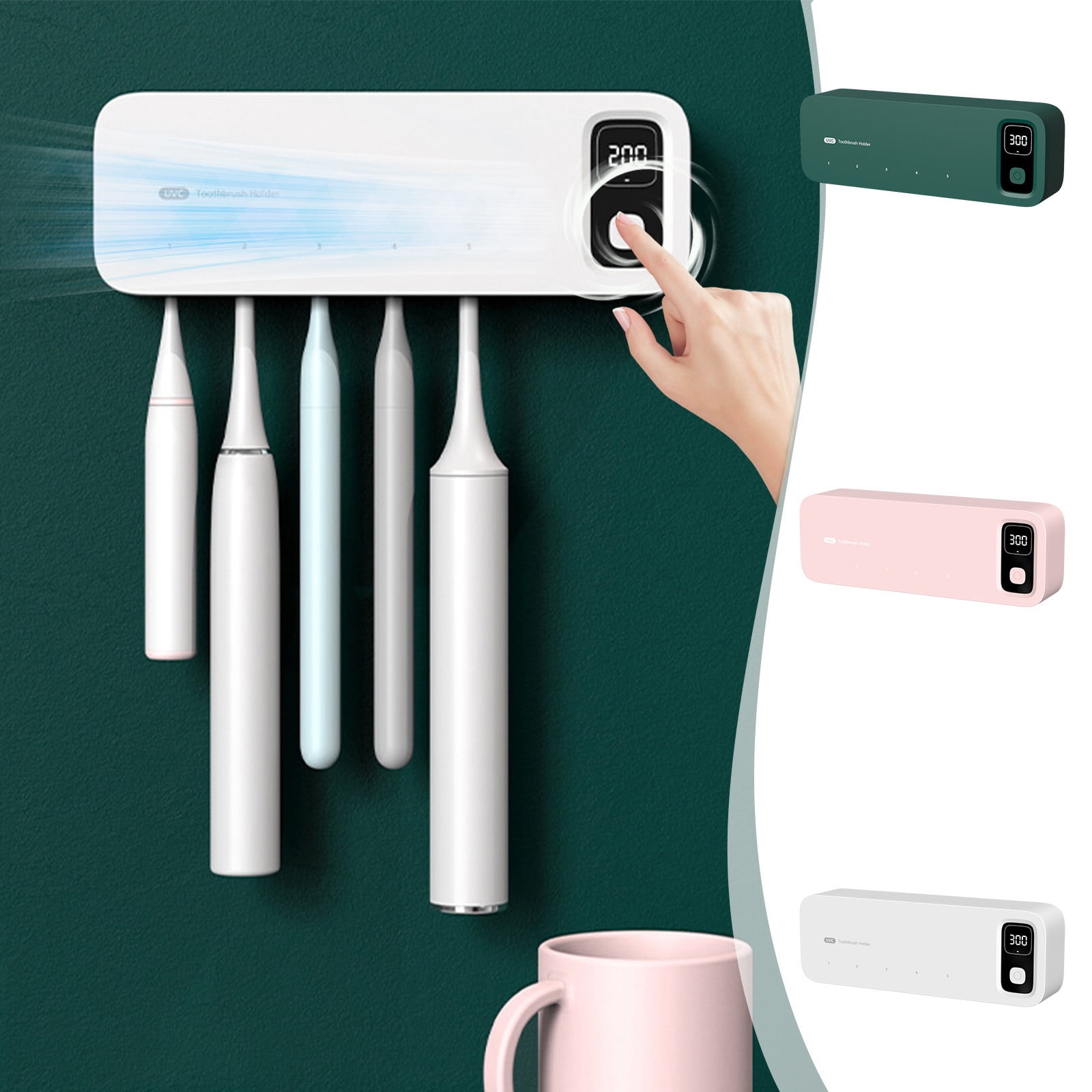 Customer Favorite, Toothbrush Dryer, 5 Slot Sanitizing, Wall Mount ...