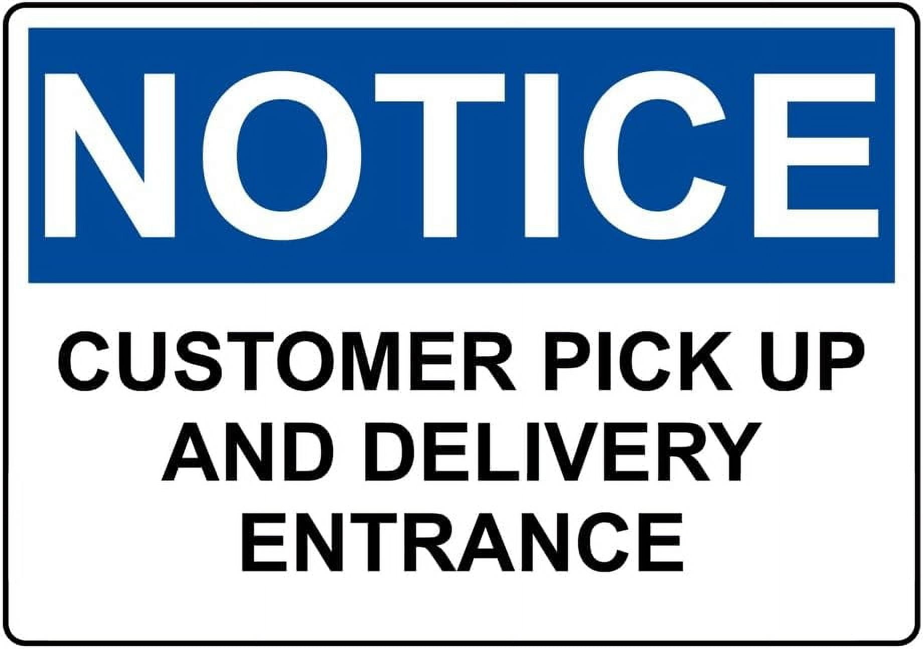 Retro Decor Tin Signs,“Notice - Customer Pick - up and Delivery ...
