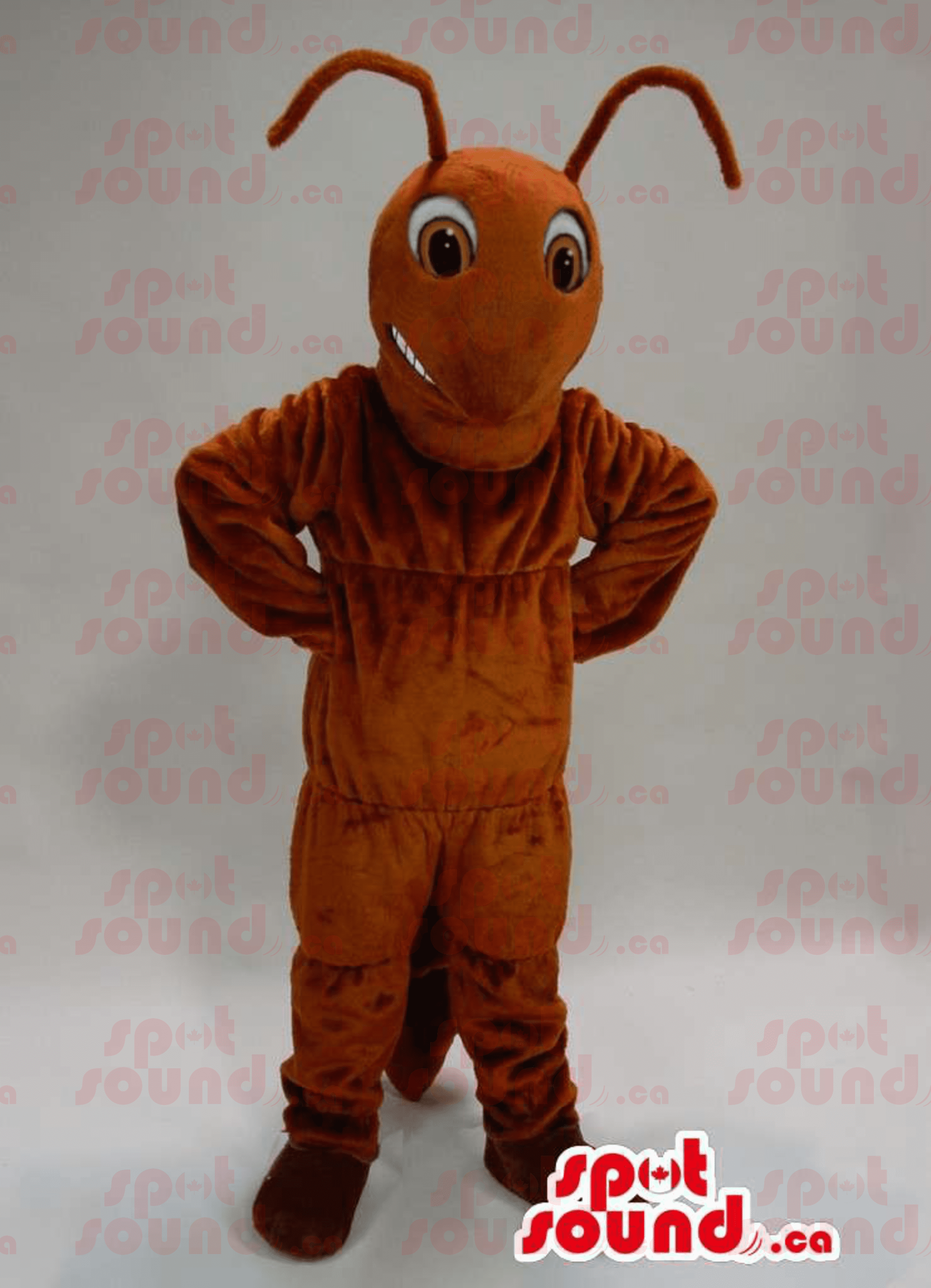 Customised Brown Bug Ant Plush SPOTSOUND Mascot With Peculiar Smile ...