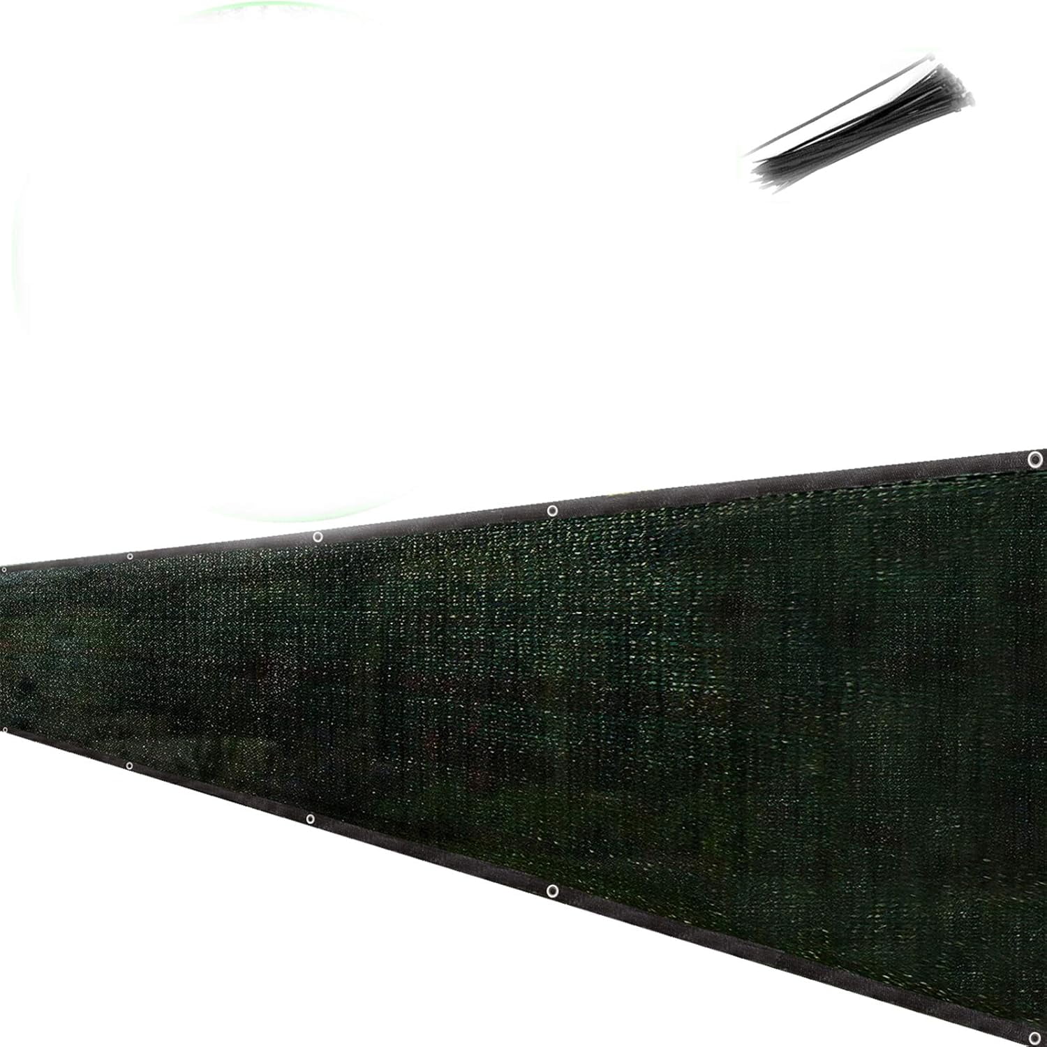 Customizable 6-ft Wide Grade Fence Screen Privacy Screen 140 GSM (6ft X 17ft, Dark Green ...