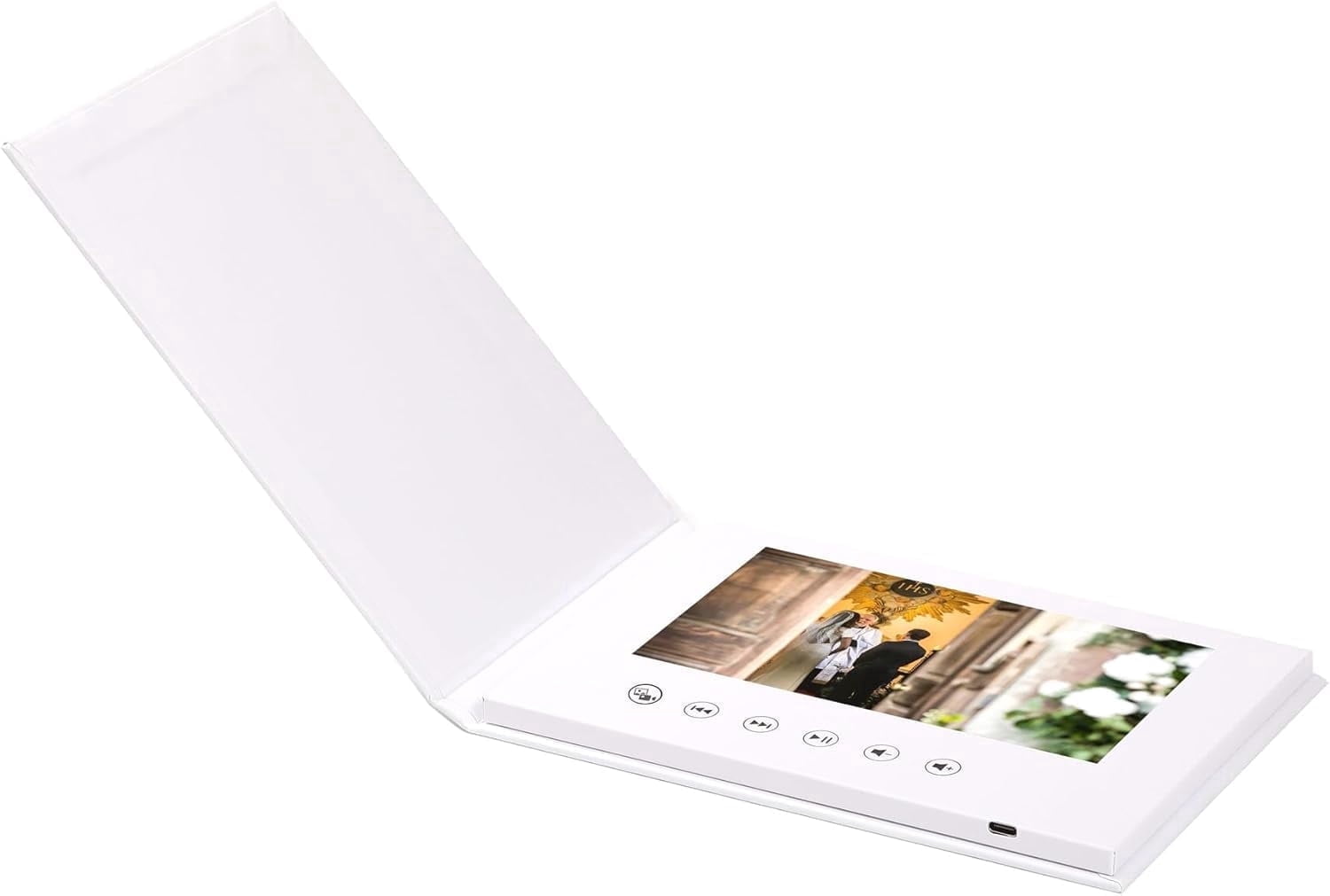 7" LCD Video Greeting Card Book – 4GB Blank Hard Cover, Auto-Play, 2.5H ...