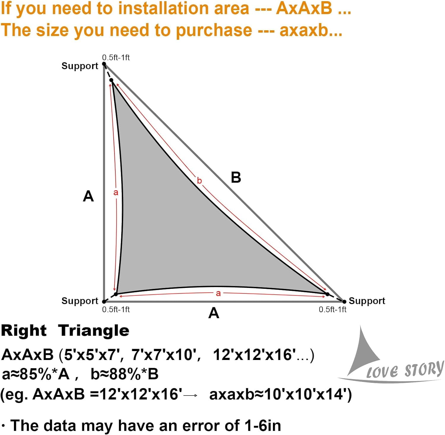 Customizable 8'x8'x11.3' Turquoise Blue Sun Shade Sail Right Triangle ...