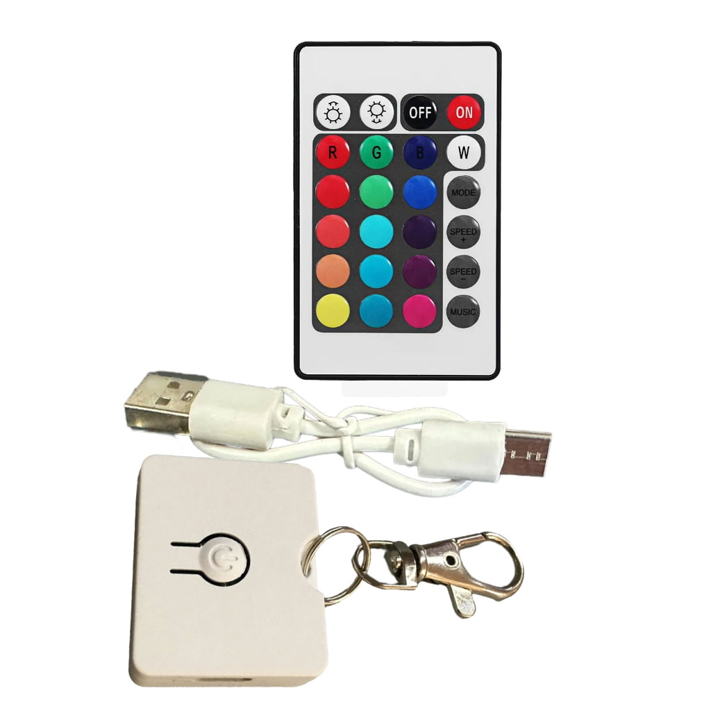 Customizable Acrylic Keychain With Built In LED Light Charm For DIY ...