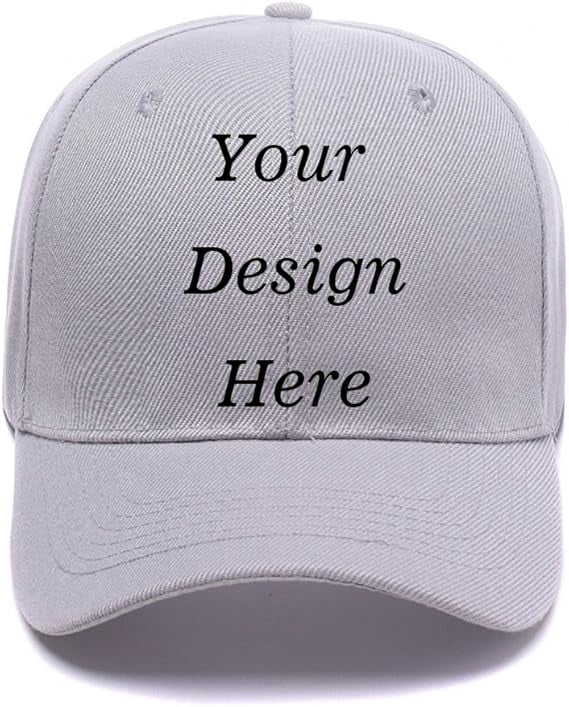 Customizable Adjustable Baseball Cap, Grey - Walmart.com