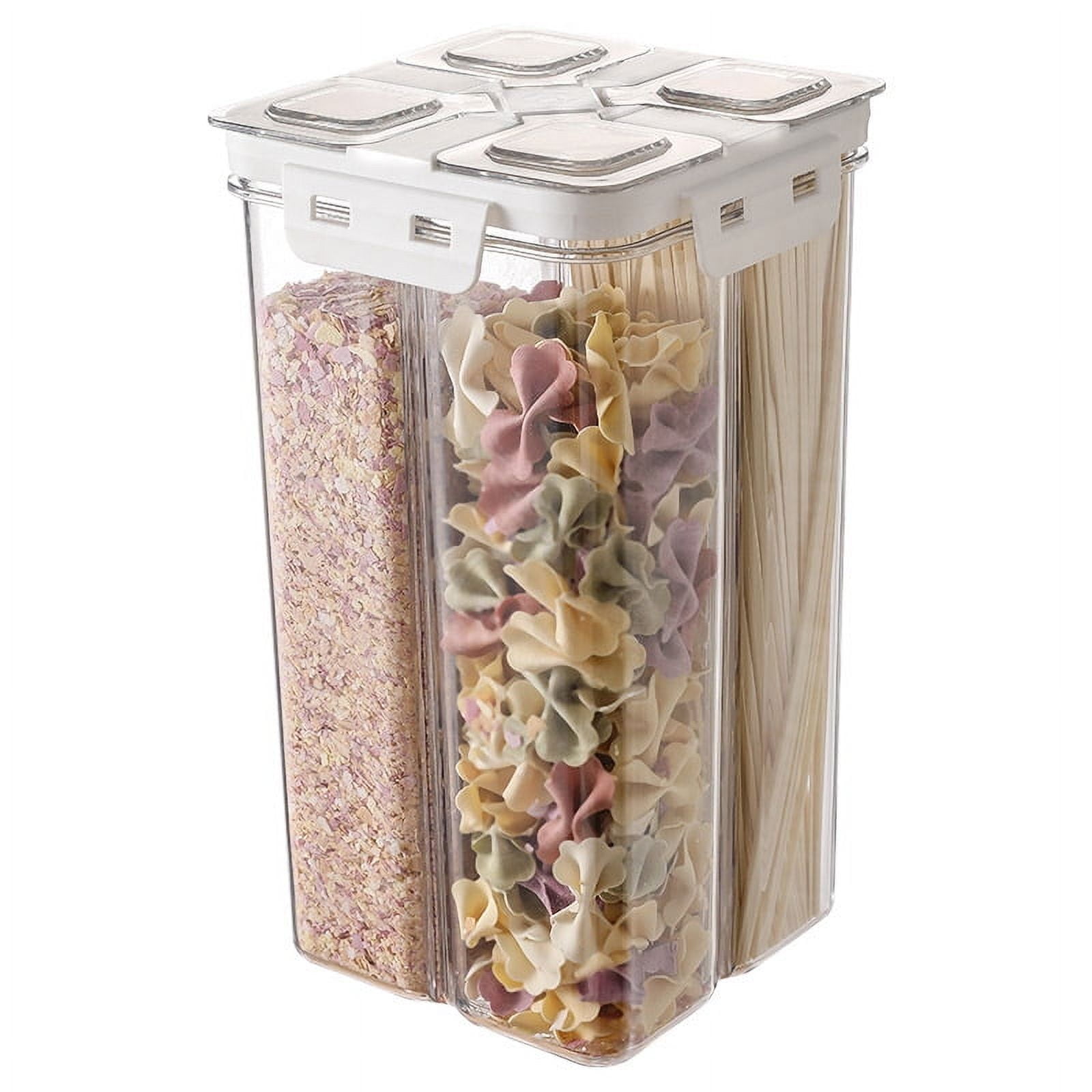 Customizable Airtight Pantry Storage Containers With Lids, 4 Adjustable ...