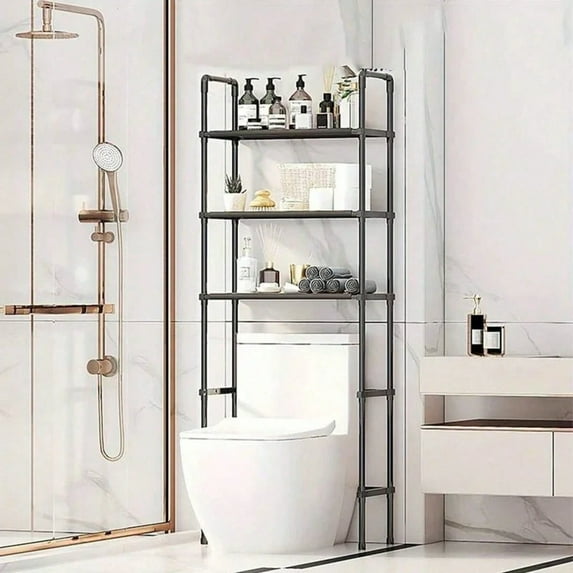 Customizable Bathroom Storage Rack Over Toilet Shelf Multilayer Space ...