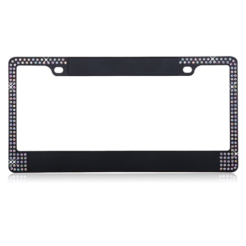 Valor Customizable Black Metal License Plate Frame with Double Row ...