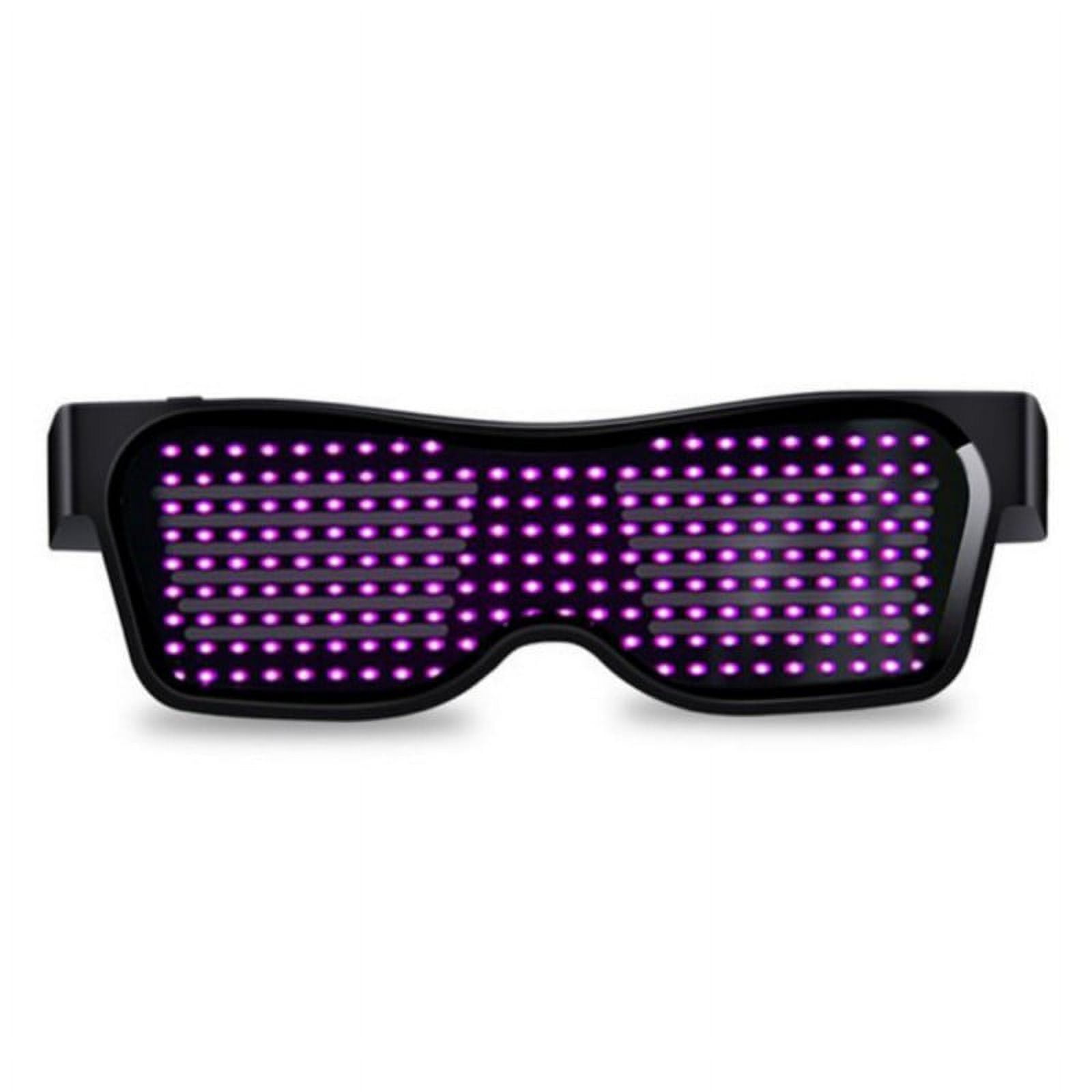 Customizable Bluetooth LED Glasses,Light Up Sunglasses EL Wire Neon ...