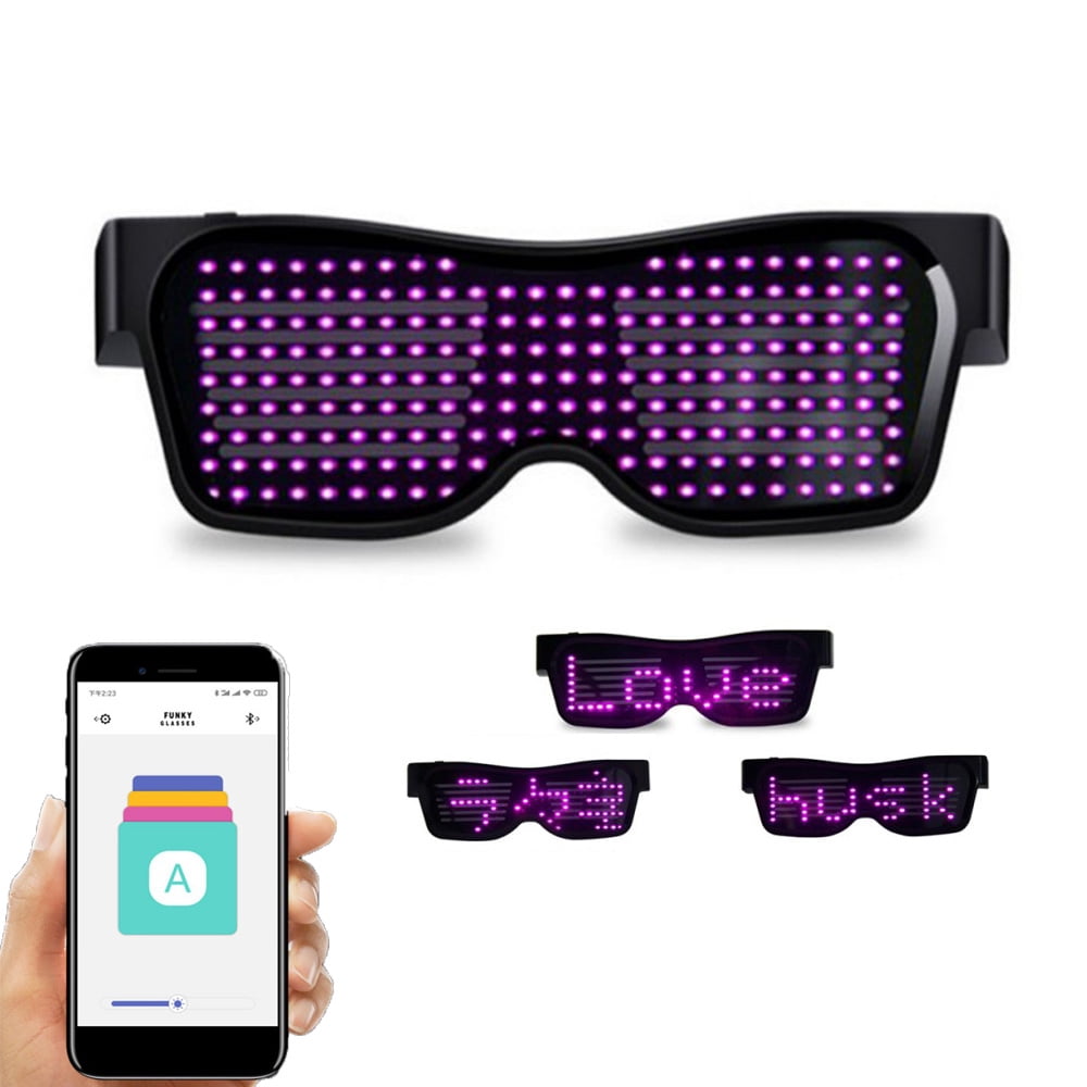 Customizable Bluetooth LED Glasses for Raves, Festivals, Fun, Parties ...