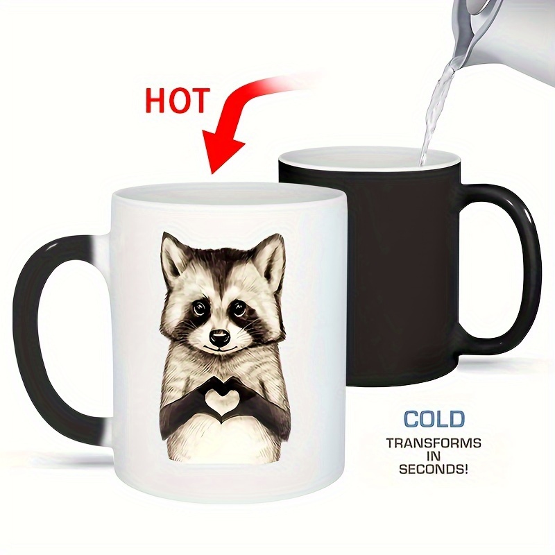 Customizable Color-Changing Ceramic Coffee Mug 11oz - Heat Sensitive ...