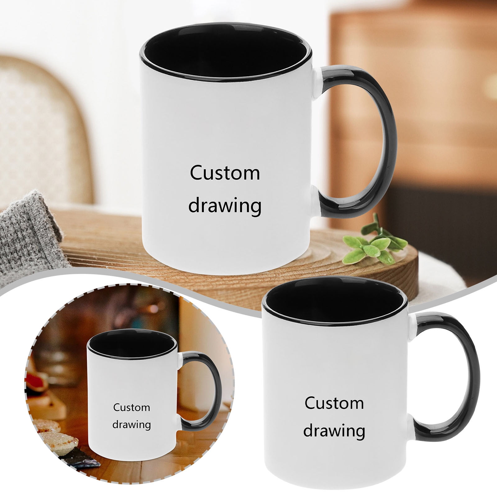 Customizable Color Changing Ceramic Coffee Mug Personalizable Photo ...