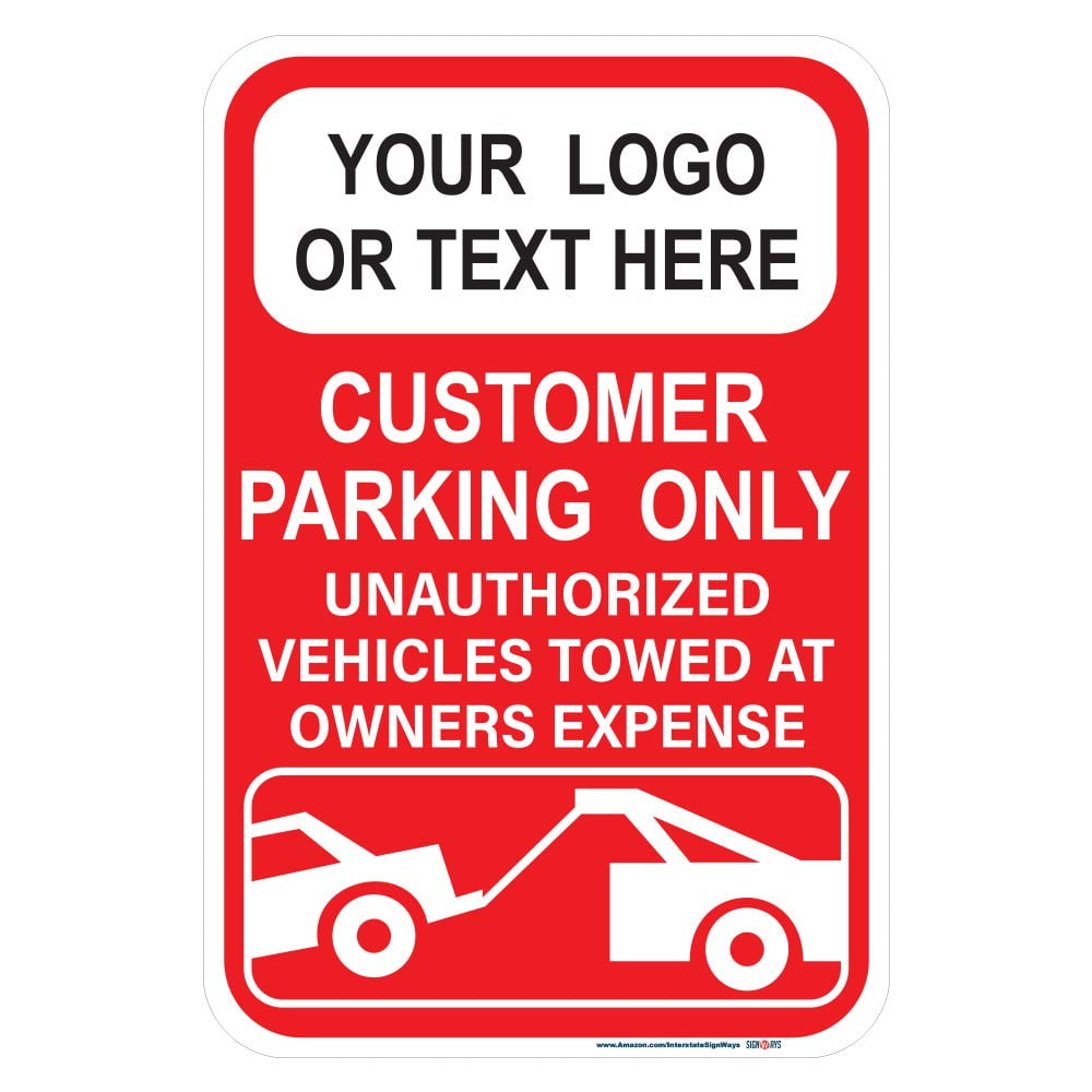 Customizable Customer Parking Reflective Sign, w/Your | Rust 0.080 ...