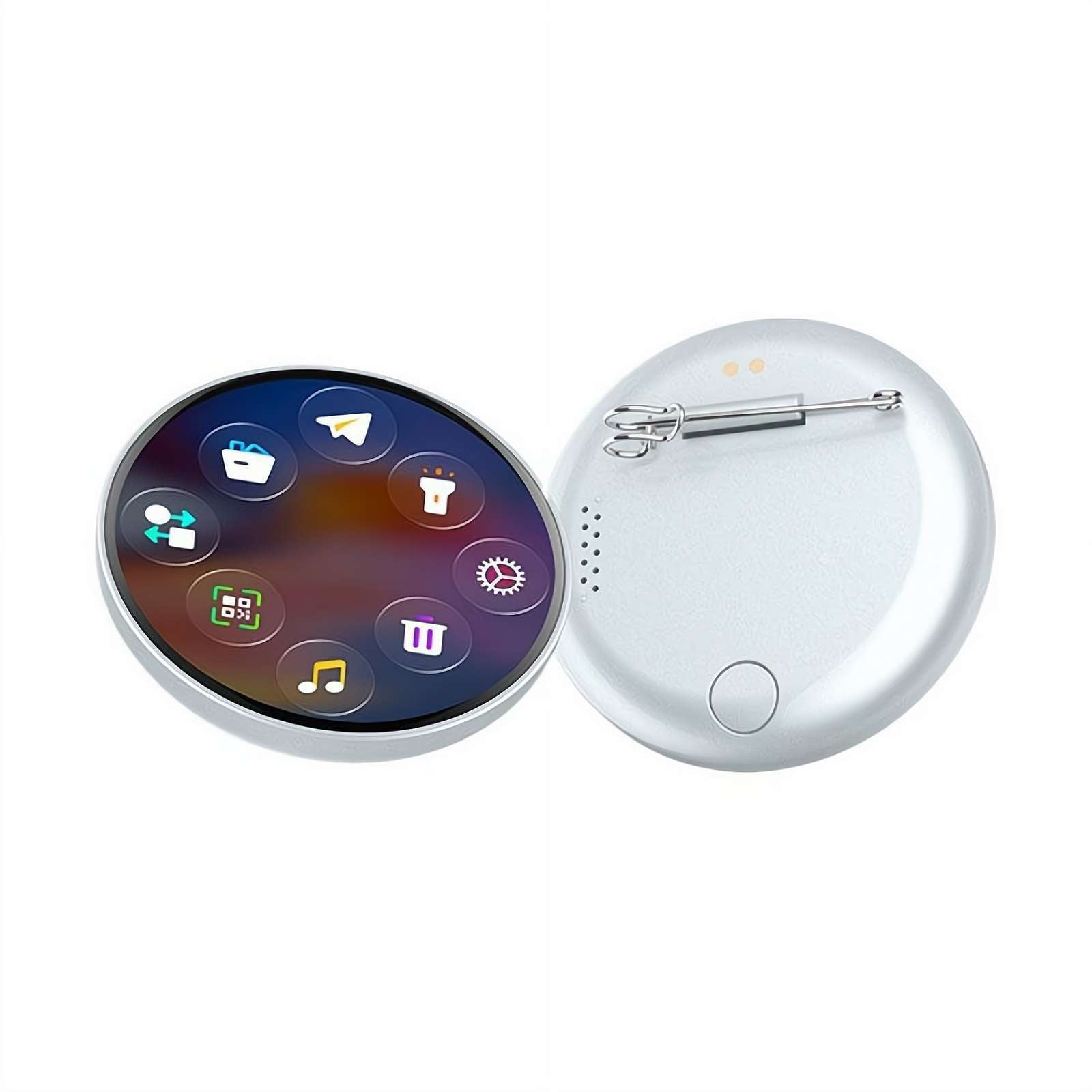 Customizable Digital Pin Badge with 1.7" Touchscreen, Upload Your Own ...