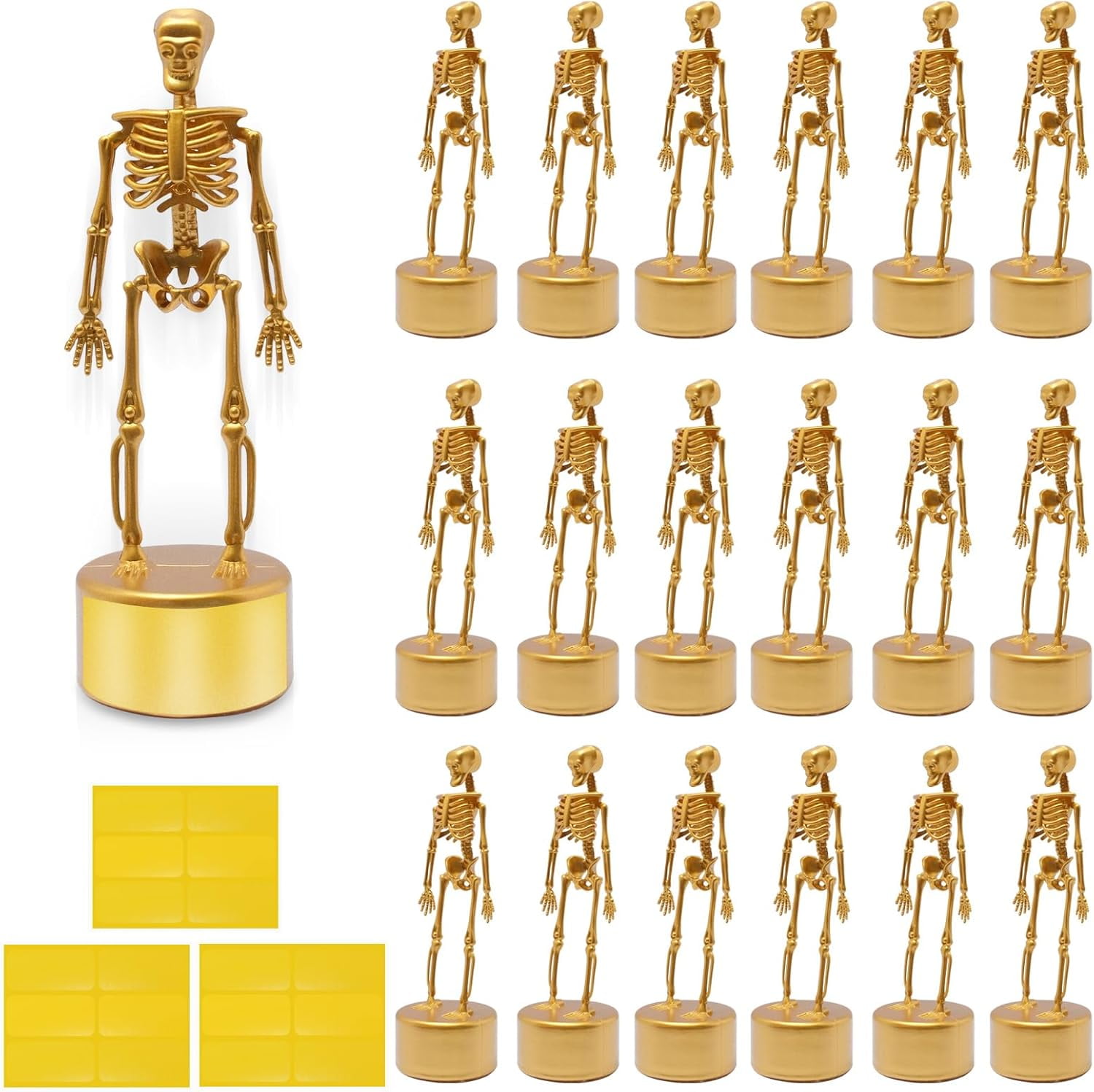 Customizable Halloween Award Trophy, Smooth Black Base for Golden Best Costume Skeleton Trophies ...