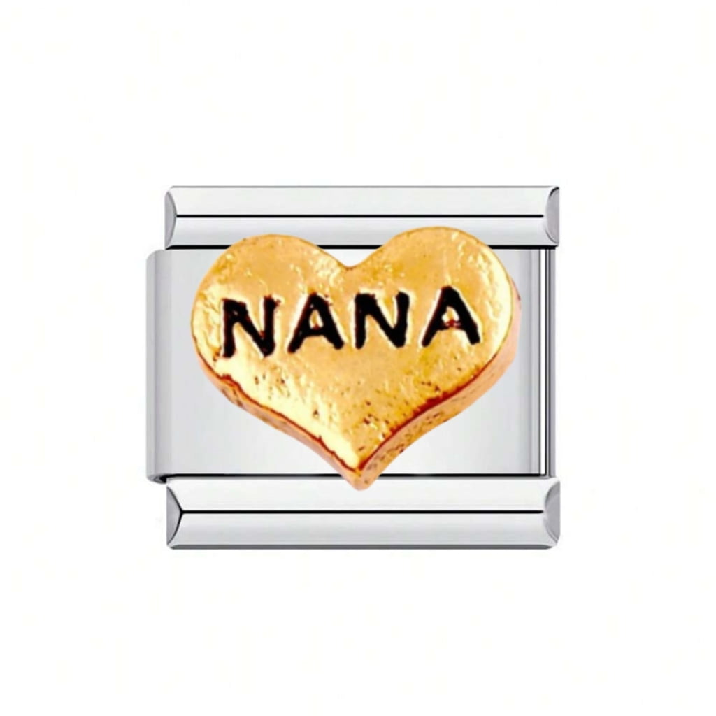 Customizable Heart Letter Charm Components In Premium Stainless Steel ...