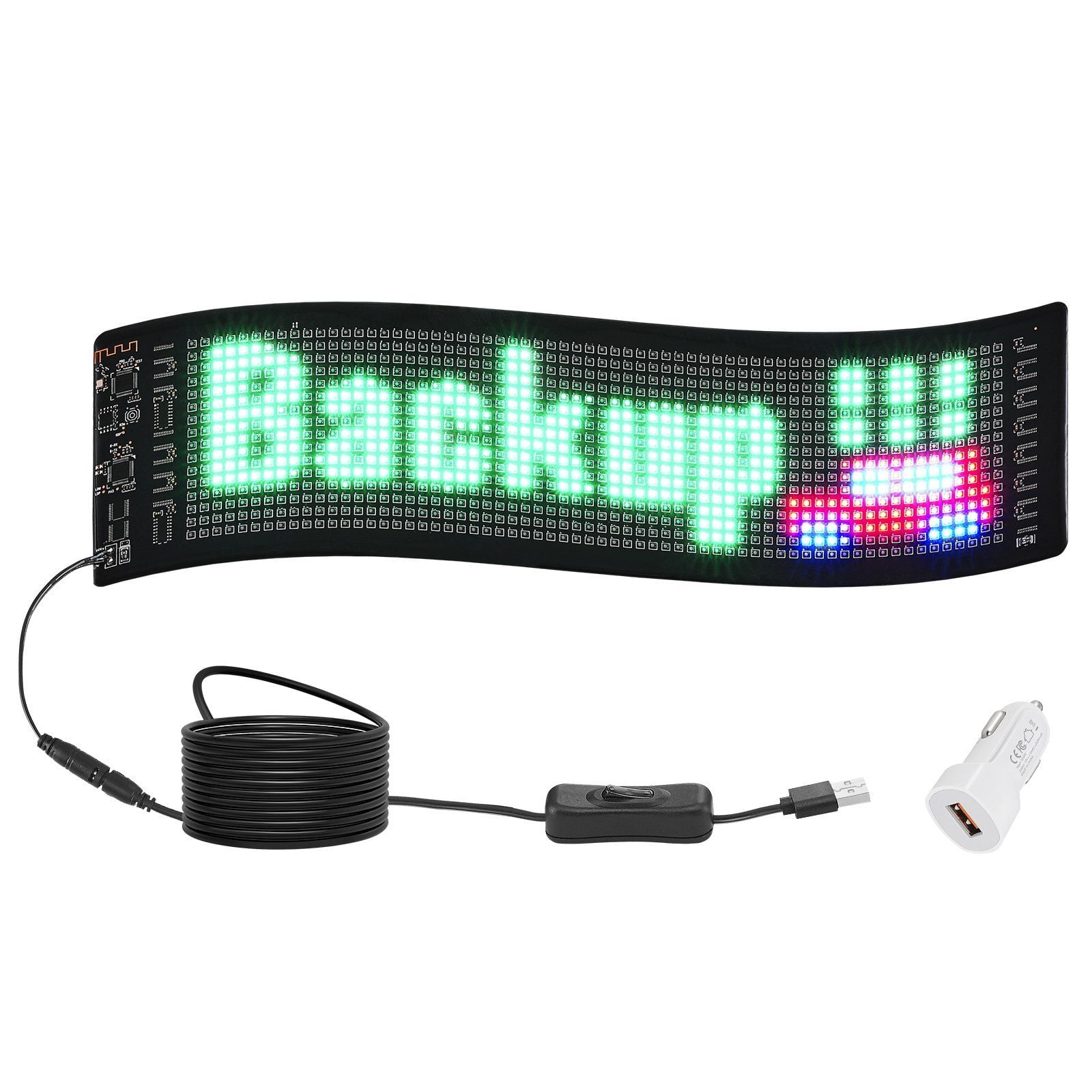 Customizable LED Message Board, 15"x4" Bluetooth Scrolling Sign with ...