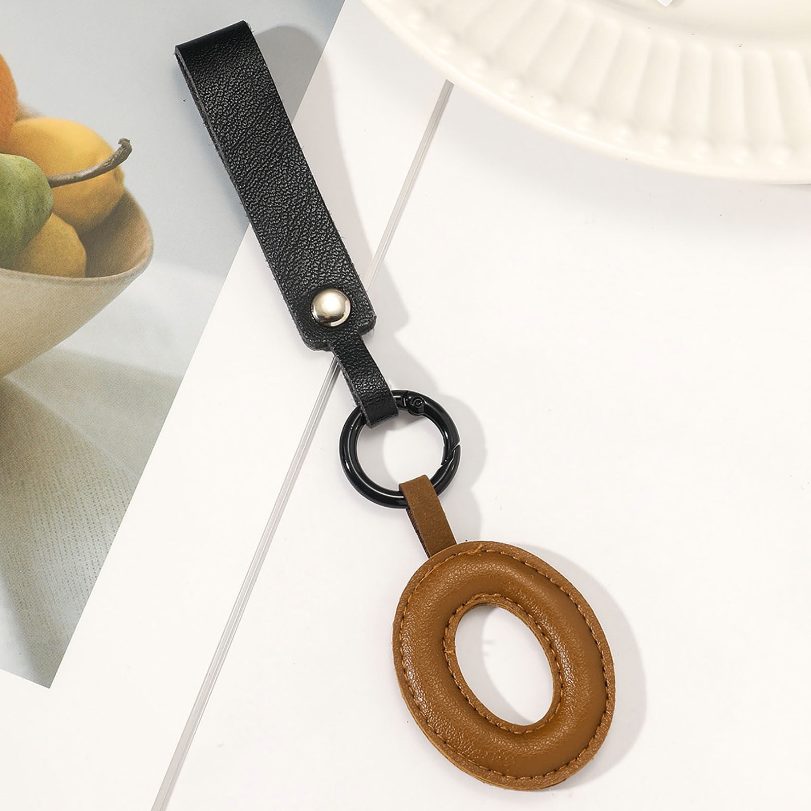 Customizable Leather Letter Keychain - 26 English Alphabet Options ...