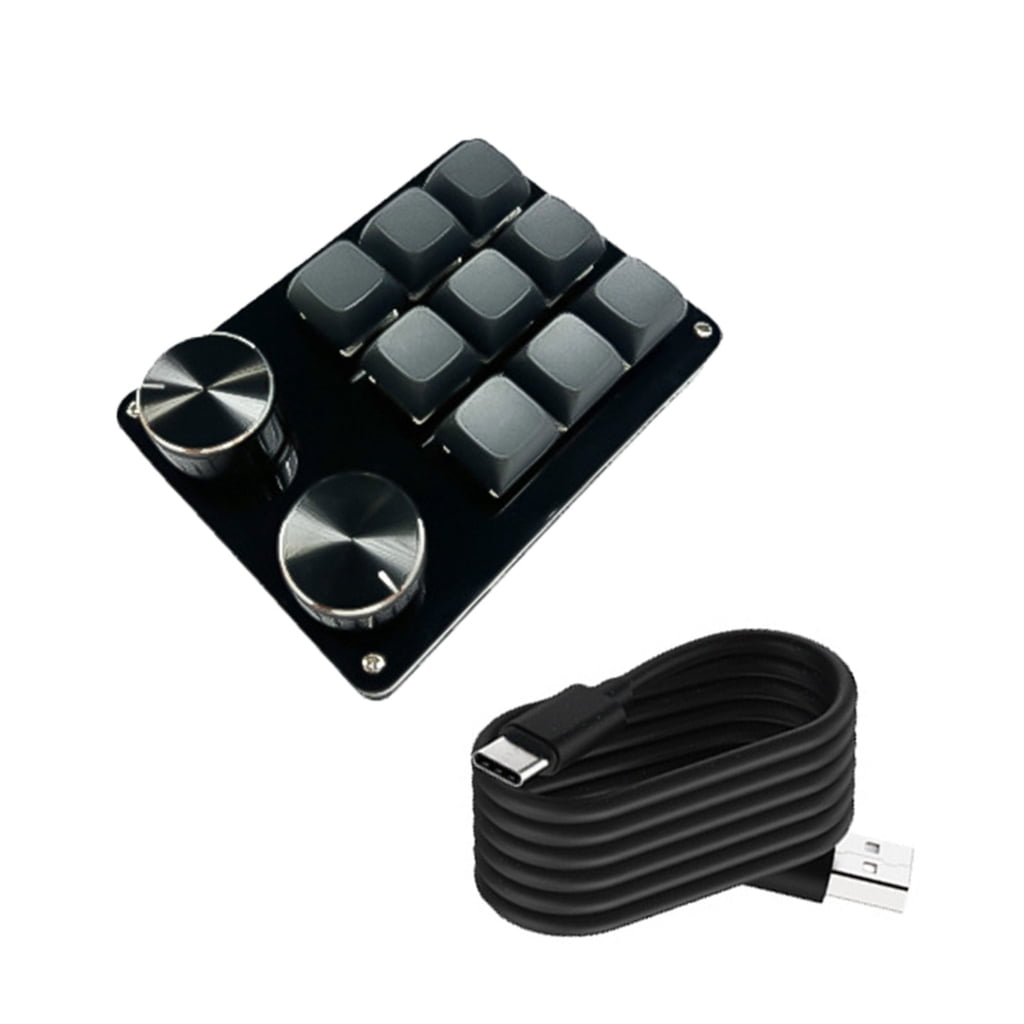 Customizable Macro Keypad with Double Knob, 9Key/10Key/12Key/15Key ...