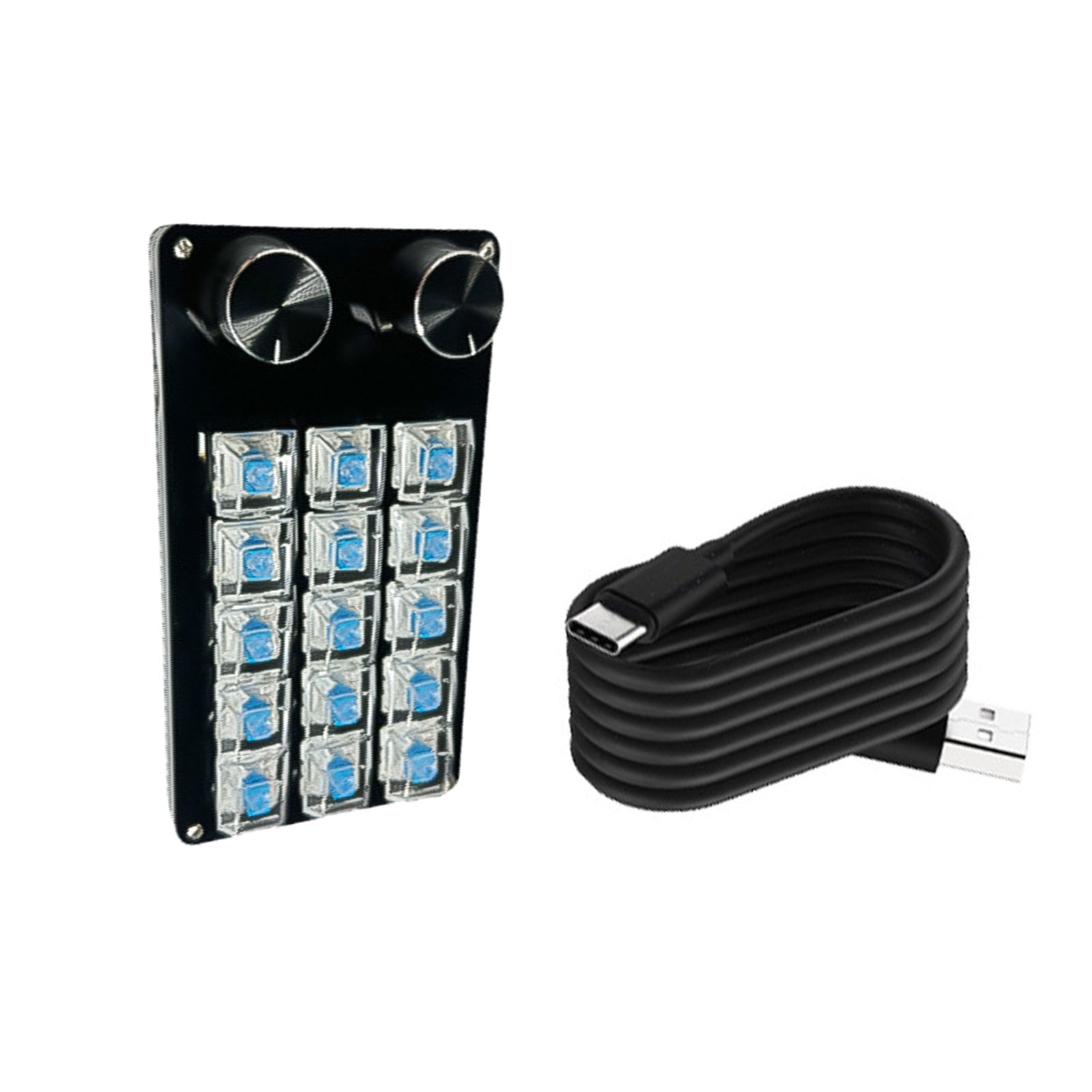 Customizable Macro Keypad with Double Knob, 9Key/10Key/12Key/15Key ...