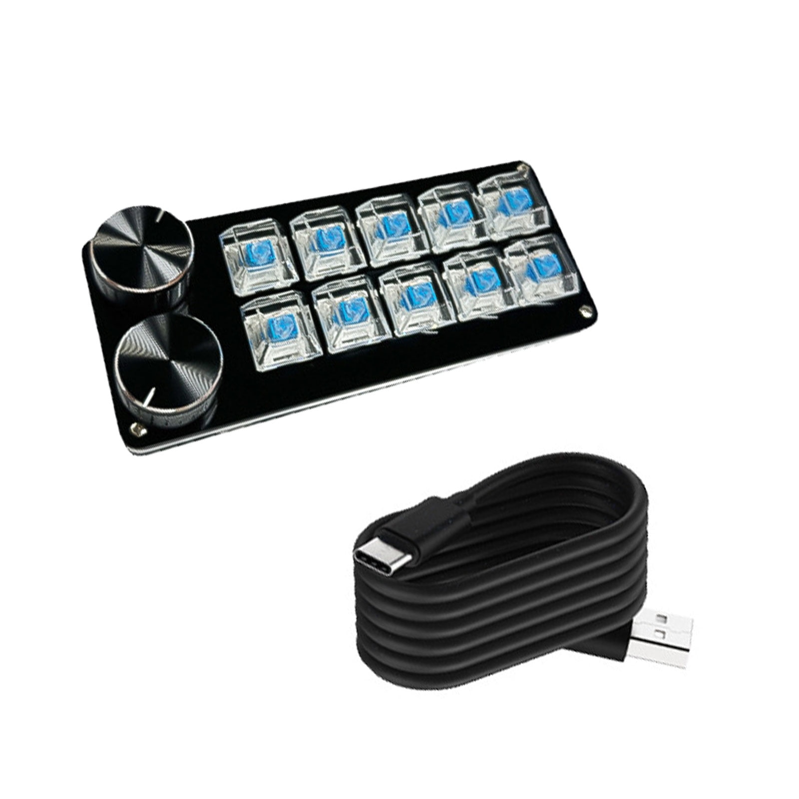 Customizable Macro Keypad with Double Knob, 9Key/10Key/12Key/15Key ...