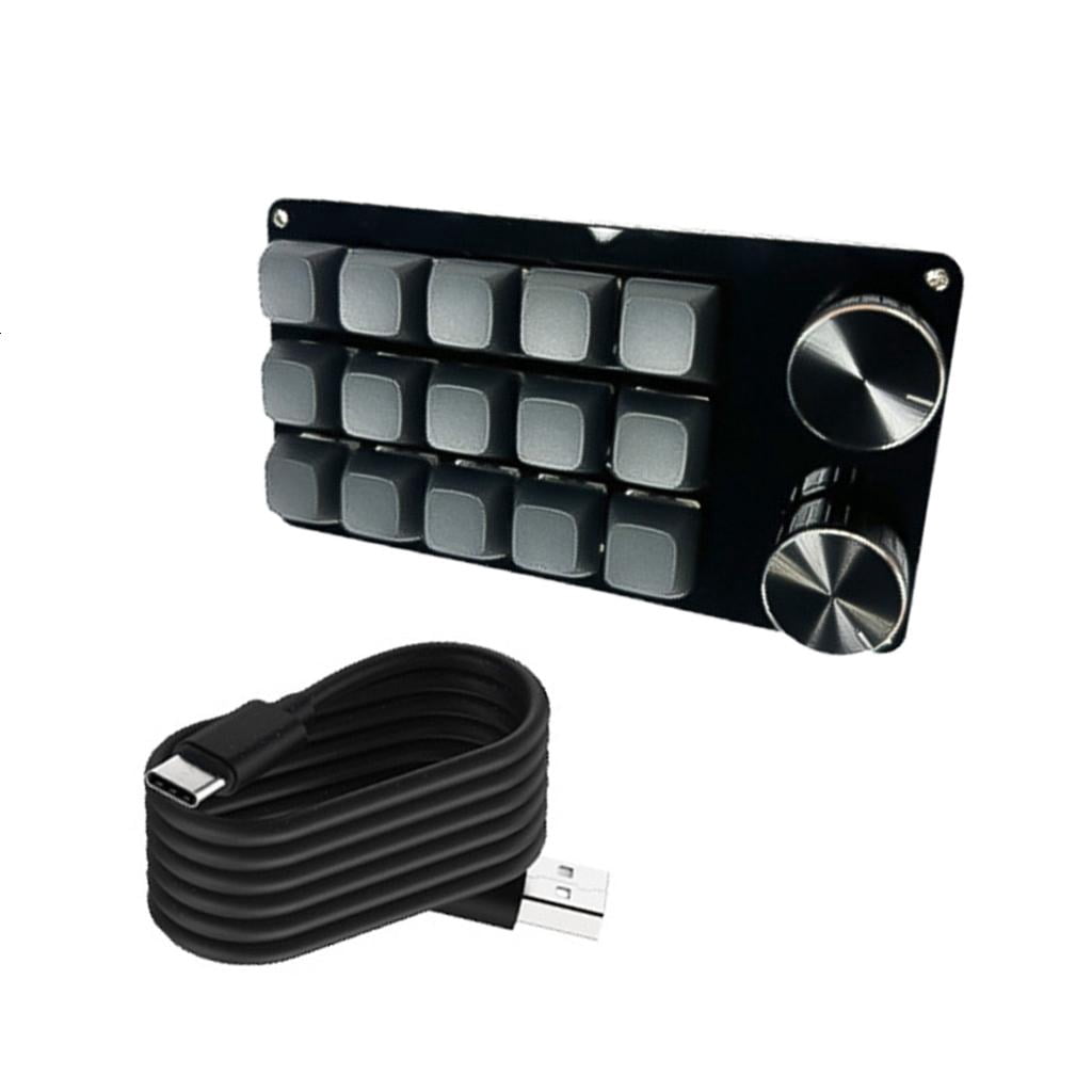 Customizable Macro Keypad with Single Knob, 9Key/10Key/12Key/15Key ...