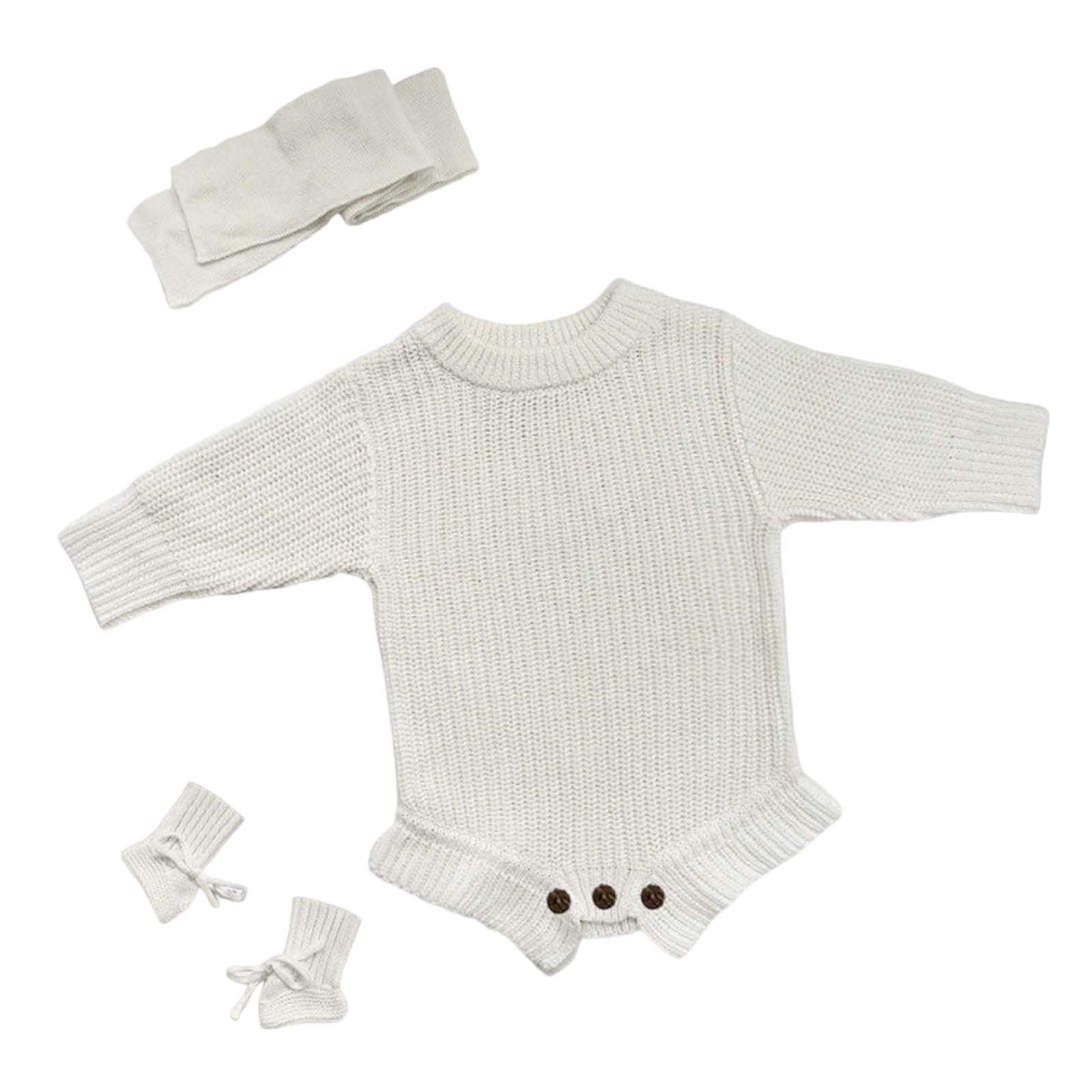 Customizable Name Hand Embroidered Baby Knitted Jumpsuit Autumn and ...