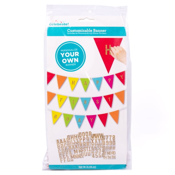 Customizable Paper Banner Kit, Way to Celebrate - Walmart Business Supplies