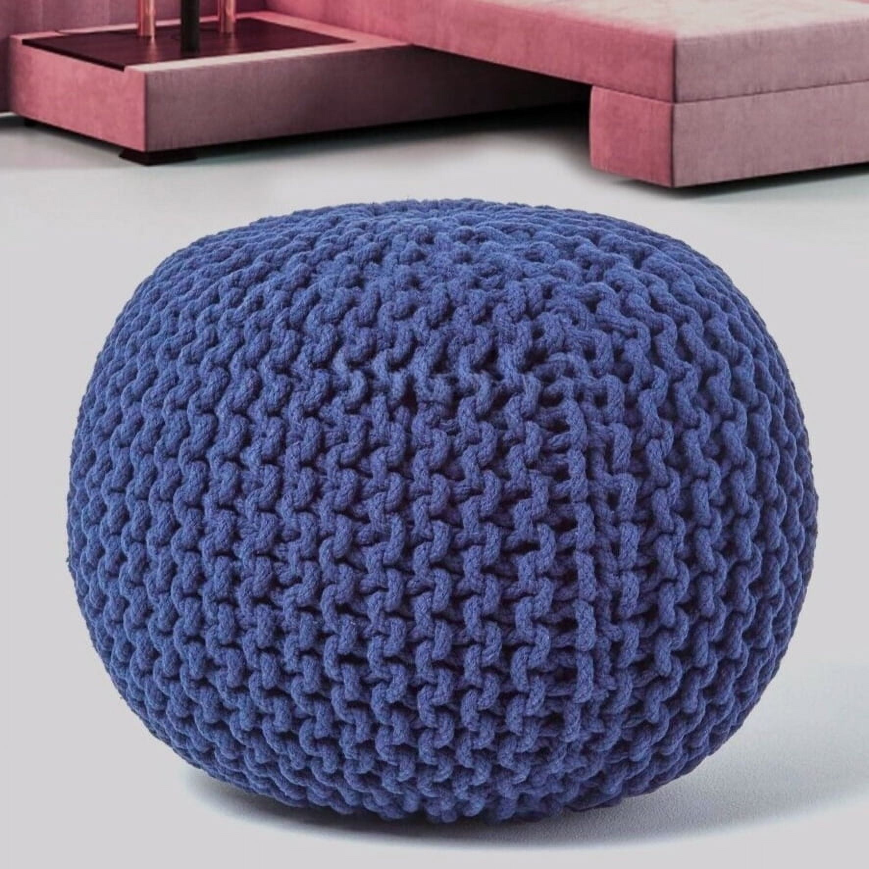 Customizable Personalized - Knitted Moroccan Large Round Handmade ...