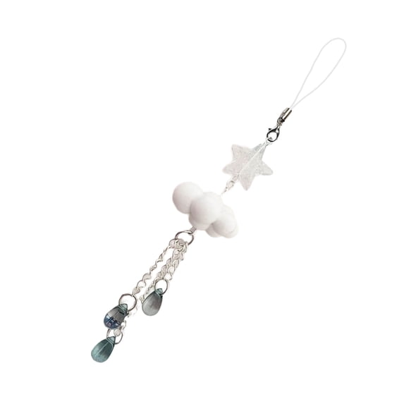 Customizable Phone Hangings Pendant Elegant Cloud Star Keychain Charm ...