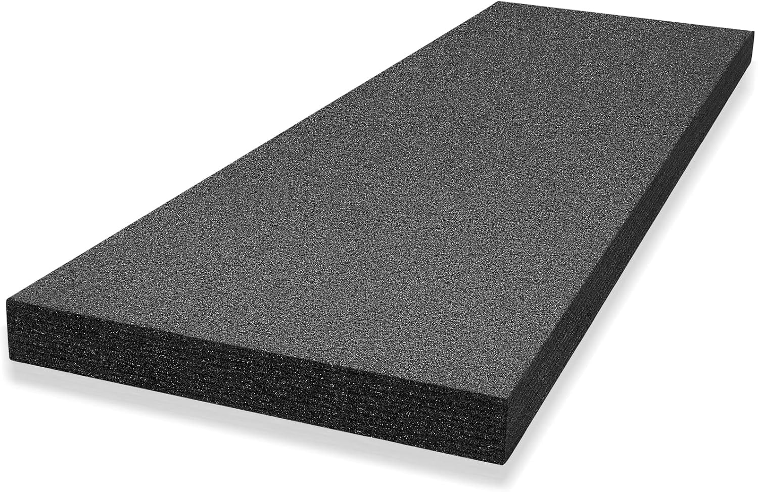 Customizable Polyethylene Foam Sheet 54 x 16 x 1.5 Inch Black Foam ...