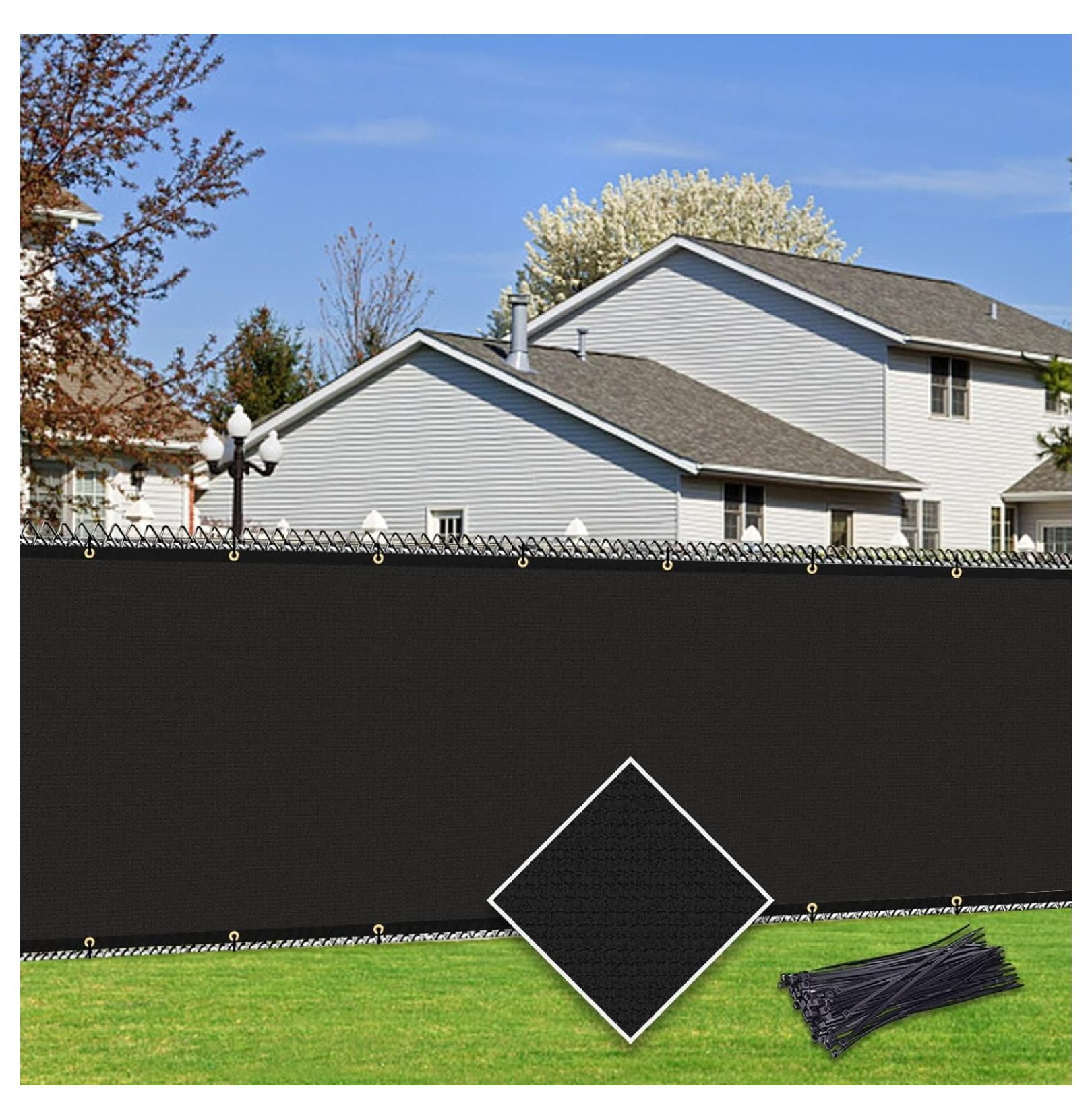 Customizable Privacy Screen Fence 6'X8' Brown Heavy Duty 170 GSM Wind ...