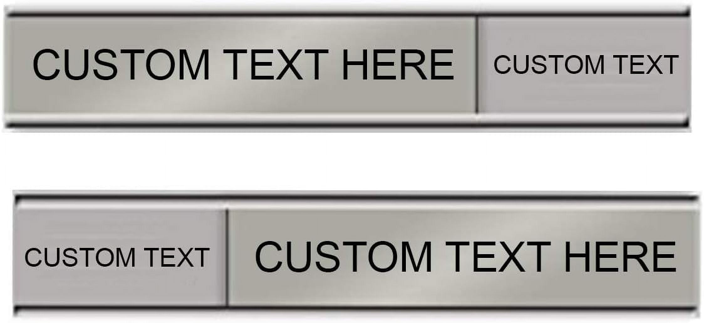 Customizable Quality -Aluminum Slider Nameplates and Signs - 6x1 - Made ...