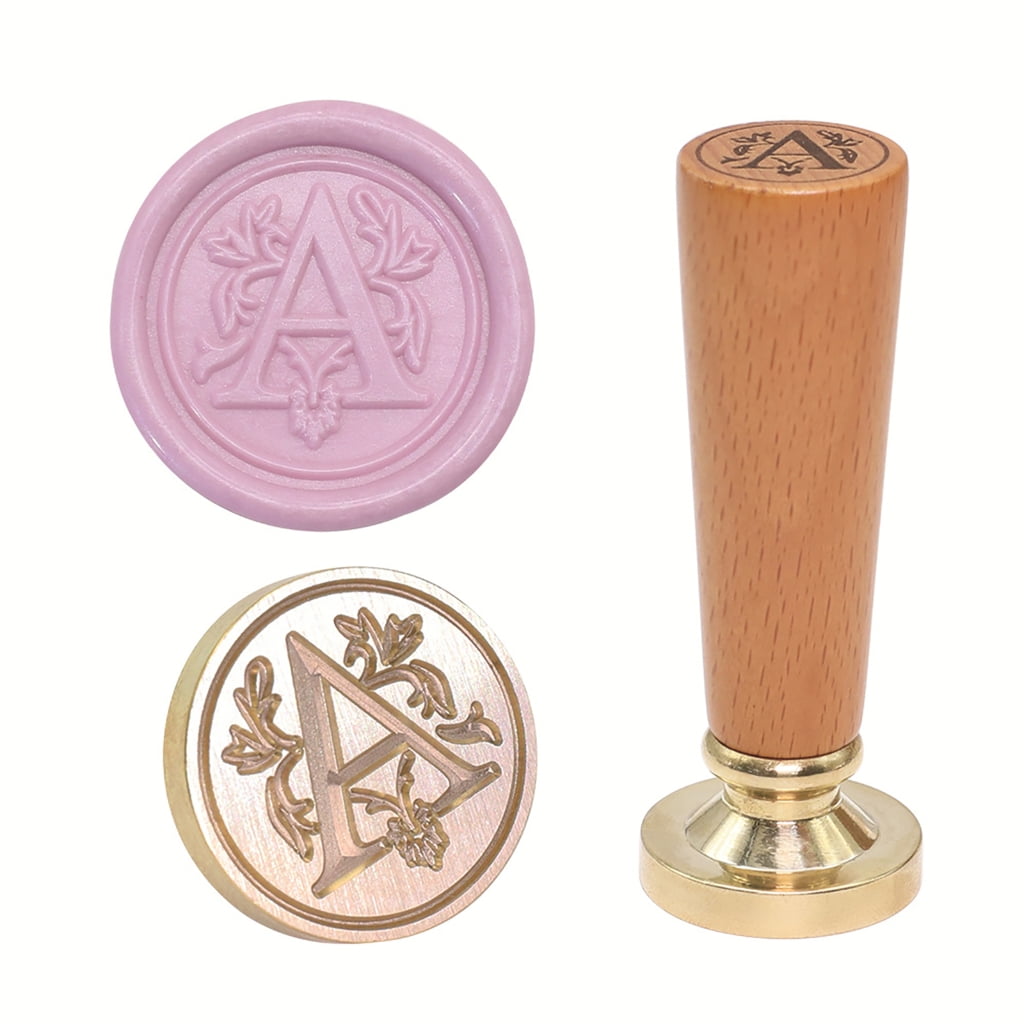Customizable Sealing Stamp Brass Head and Beechwood Handle Vintaged ...