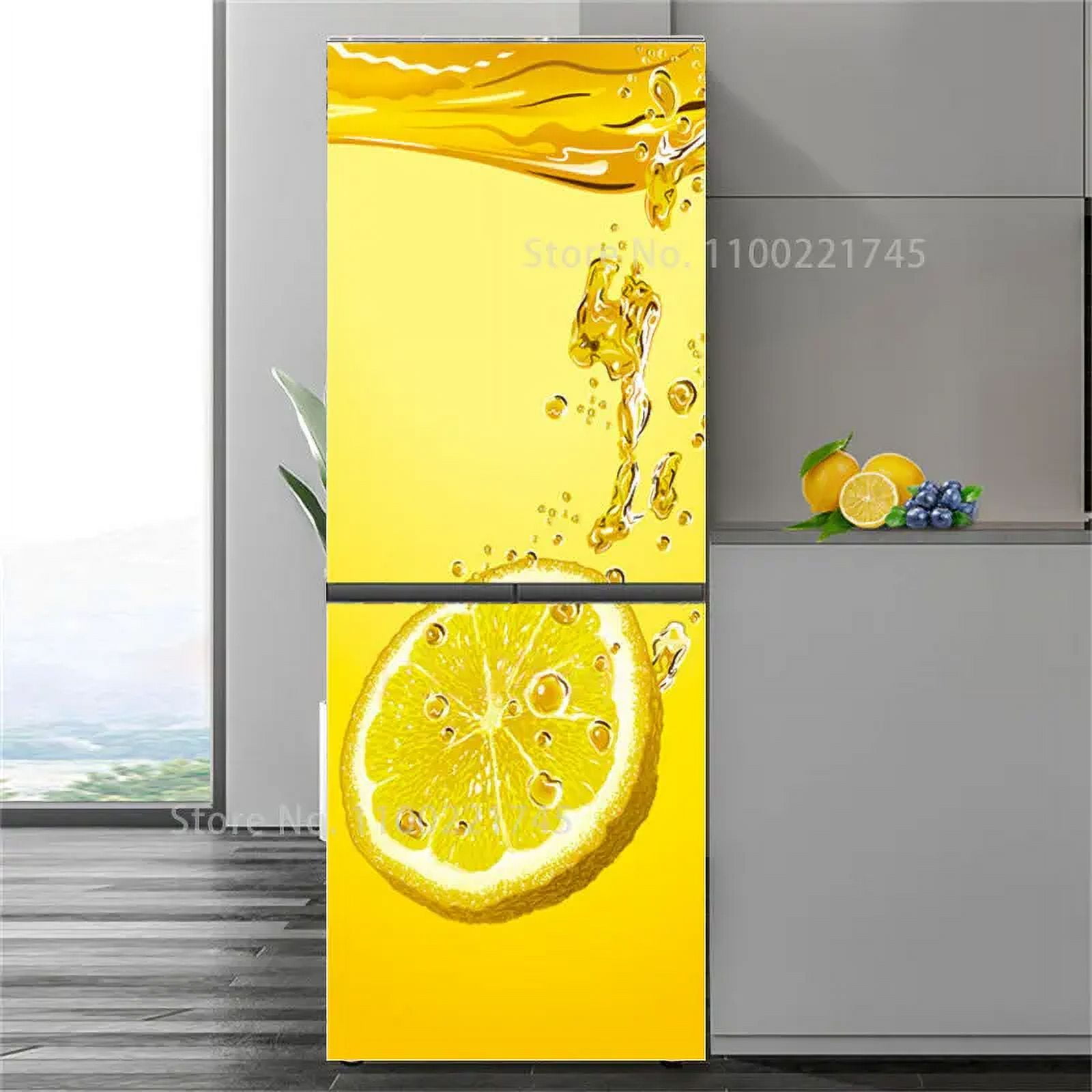 Customizable Size Refrigerator Sticker Colorful Fruit Poster Wall ...