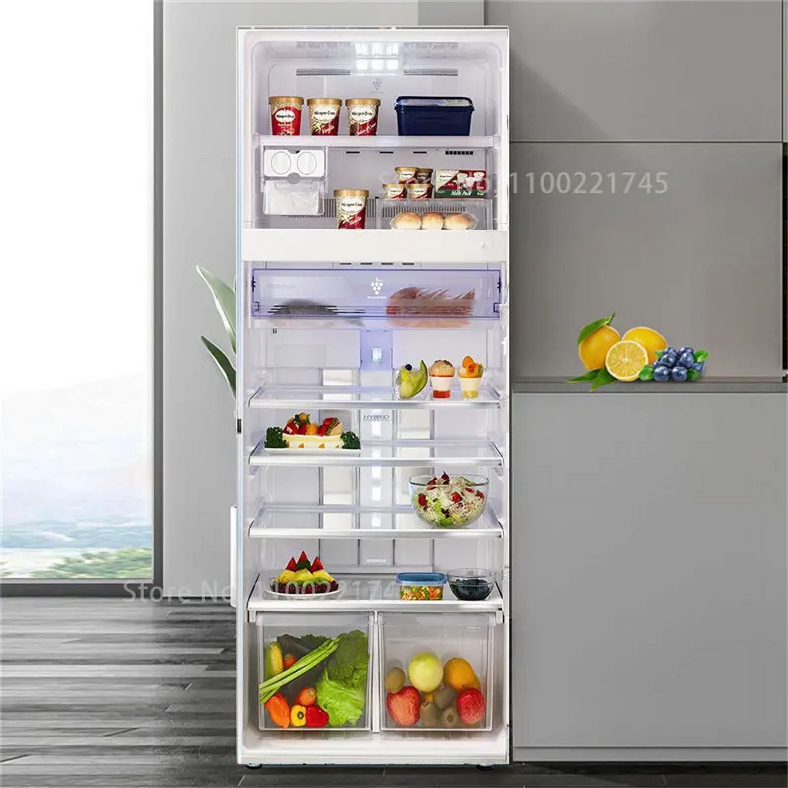 Customizable Size Refrigerator Sticker Colorful Fruit Poster Wall ...