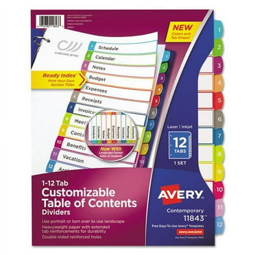 Expanding Pocket Index Dividers, 8-Tab, 11 X 8.5, Assorted, 1 Set/pack ...
